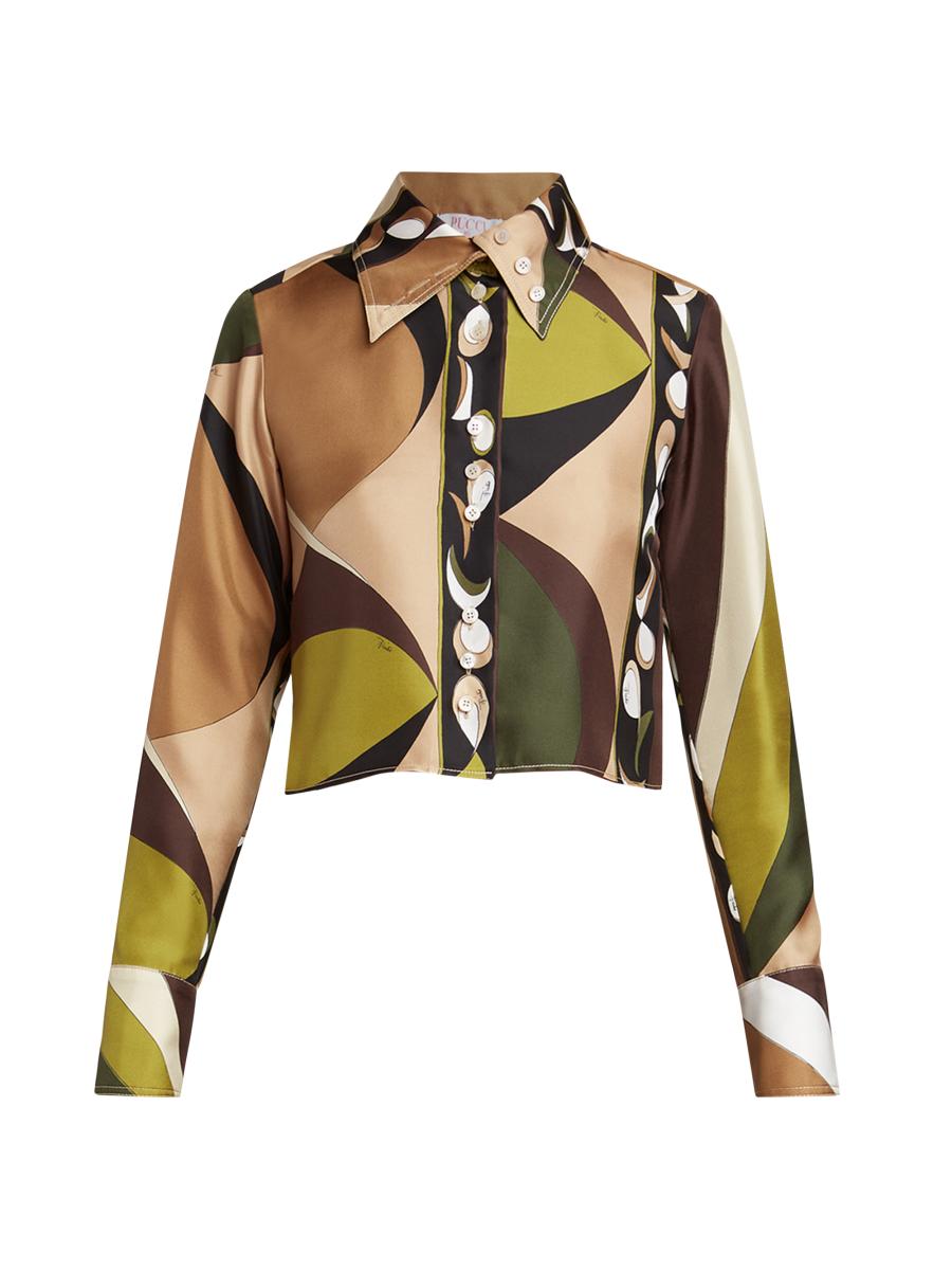 Pucci Very Vivara Printed Silk Twill Shirt | Saks Fifth Avenue