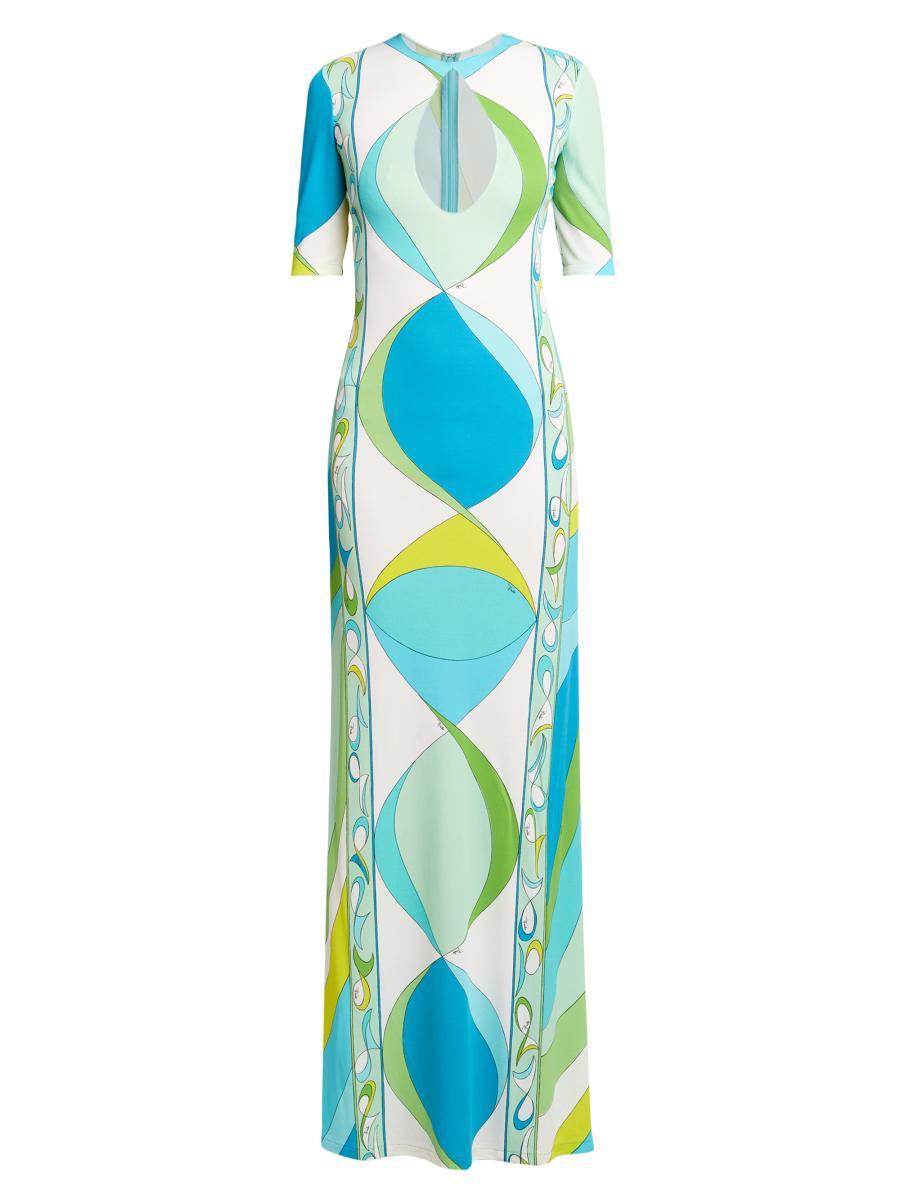 Pucci Very Vivara Jersey Column Maxi Dress | Saks Fifth Avenue
