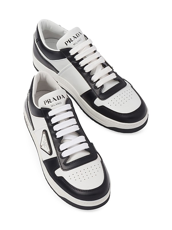 Shop Prada Downtown Perforated Leather Sneakers | Saks Fifth Shop Prada Downtown Perforated Leather Sneakers | Saks Fifth