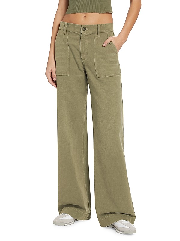 Shop Re/done Baker Wide-Leg Cotton Pants | Saks Fifth Avenue Shop Re/done Baker Wide-Leg Cotton Pants | Saks Fifth Avenue