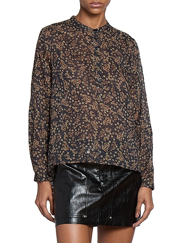 Shop Isabel Marant Étoile Maria Abstract Cotton Shirt | Saks Shop Isabel Marant Étoile Maria Abstract Cotton Shirt | Saks