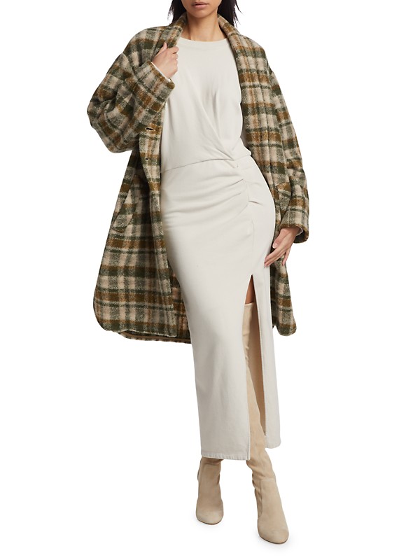 Shop Isabel Marant Étoile Gabriel Check Wool-Blend Coat Shop Isabel Marant Étoile Gabriel Check Wool-Blend Coat
