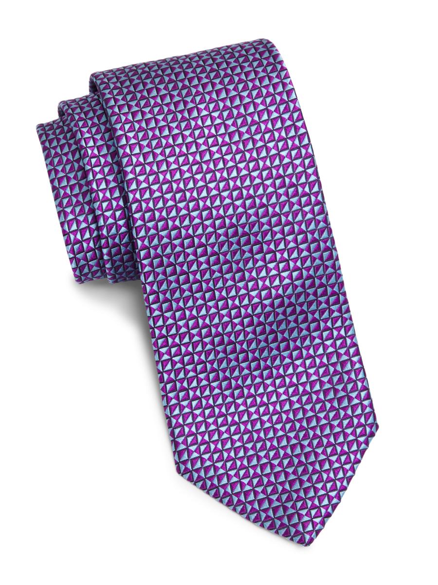Charvet Inverted Diamond Jacquard Silk Tie | Saks Fifth Avenue