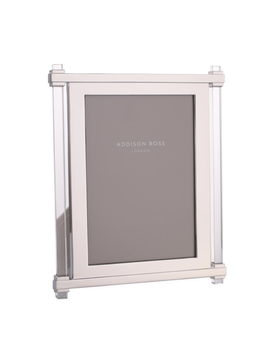 Addison Ross Acrylic & Silver Pillar Photo Frame | Saks Fifth Avenue