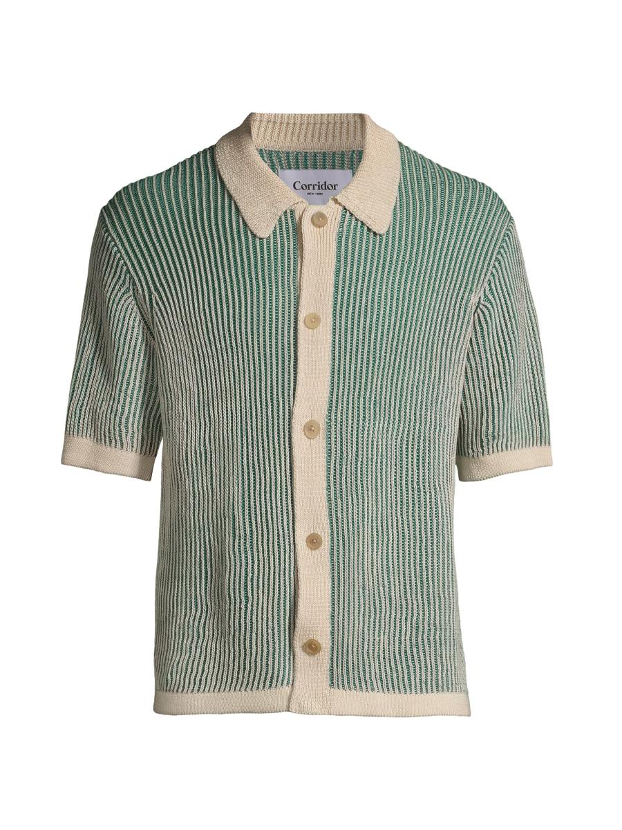 Corridor Plated Rib-Knit Shirt | Saks Fifth Avenue