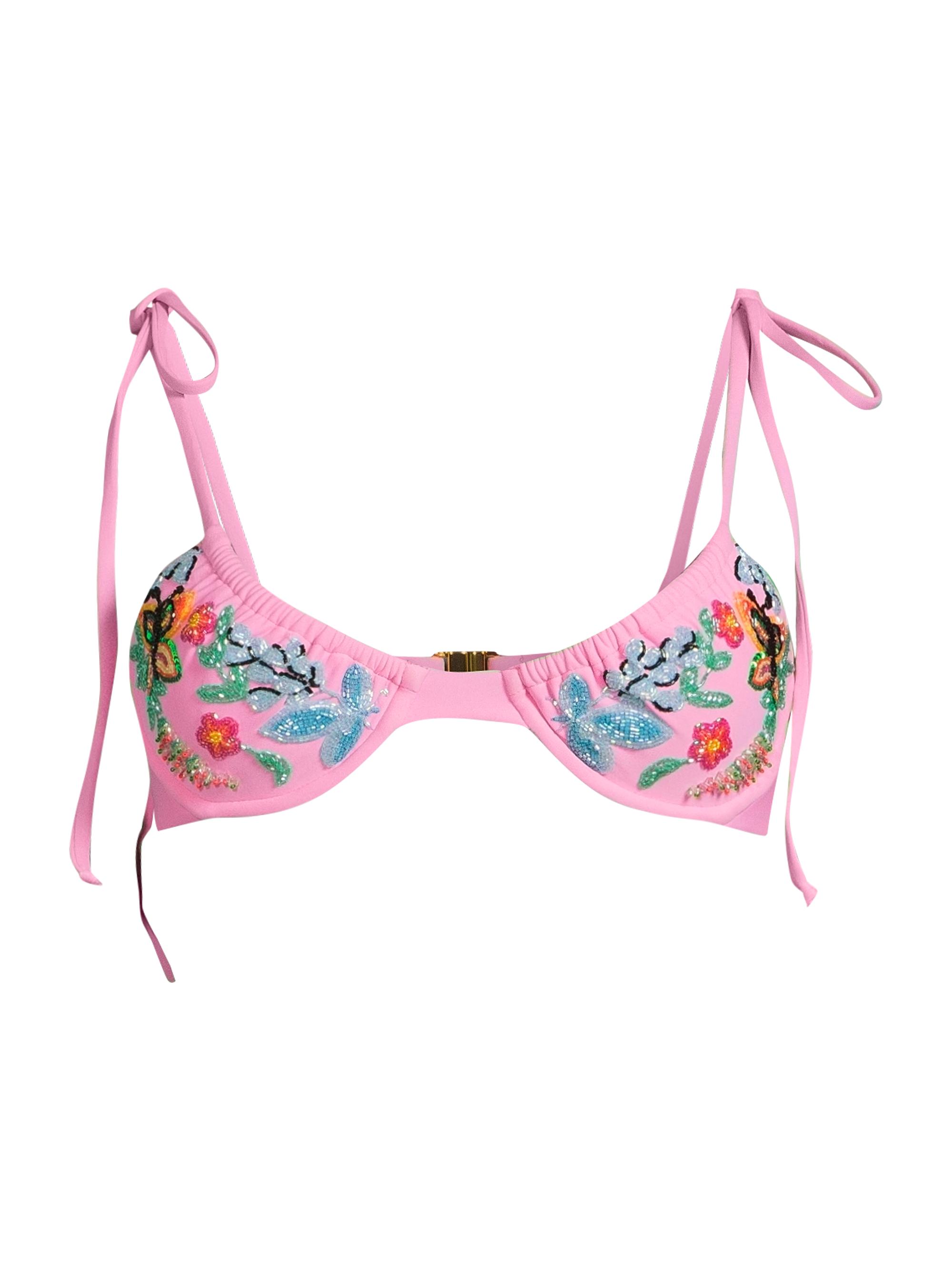 Oceanus Los Angeles Underwire Beaded Bikini Top | Saks Fifth Avenue