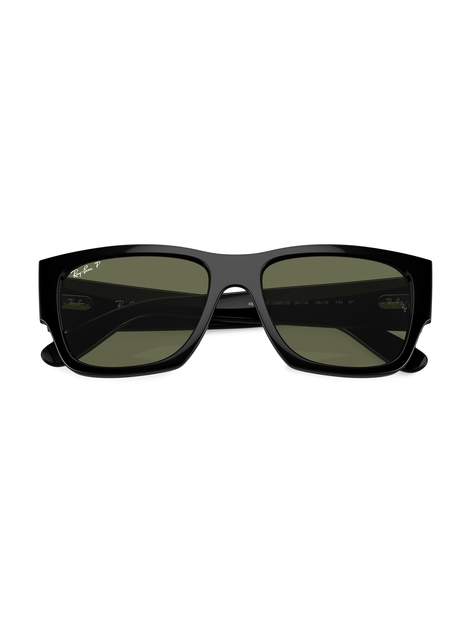 Ray-Ban RB0947S Carlos 56MM Rectangular Sunglasses | Saks Fifth Avenue