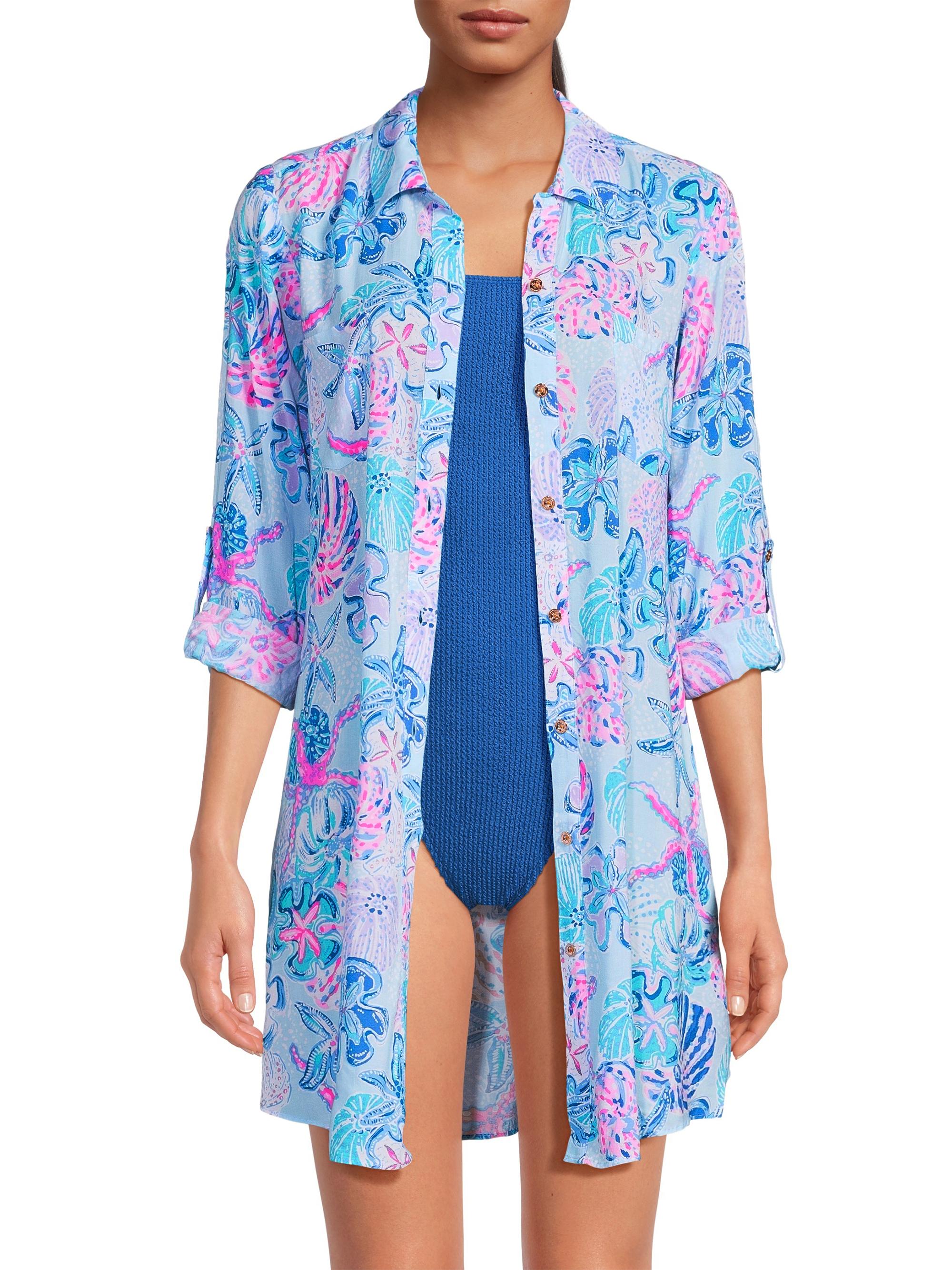Lilly Pulitzer Natalie Shirtdress Coverup | Saks Fifth Avenue