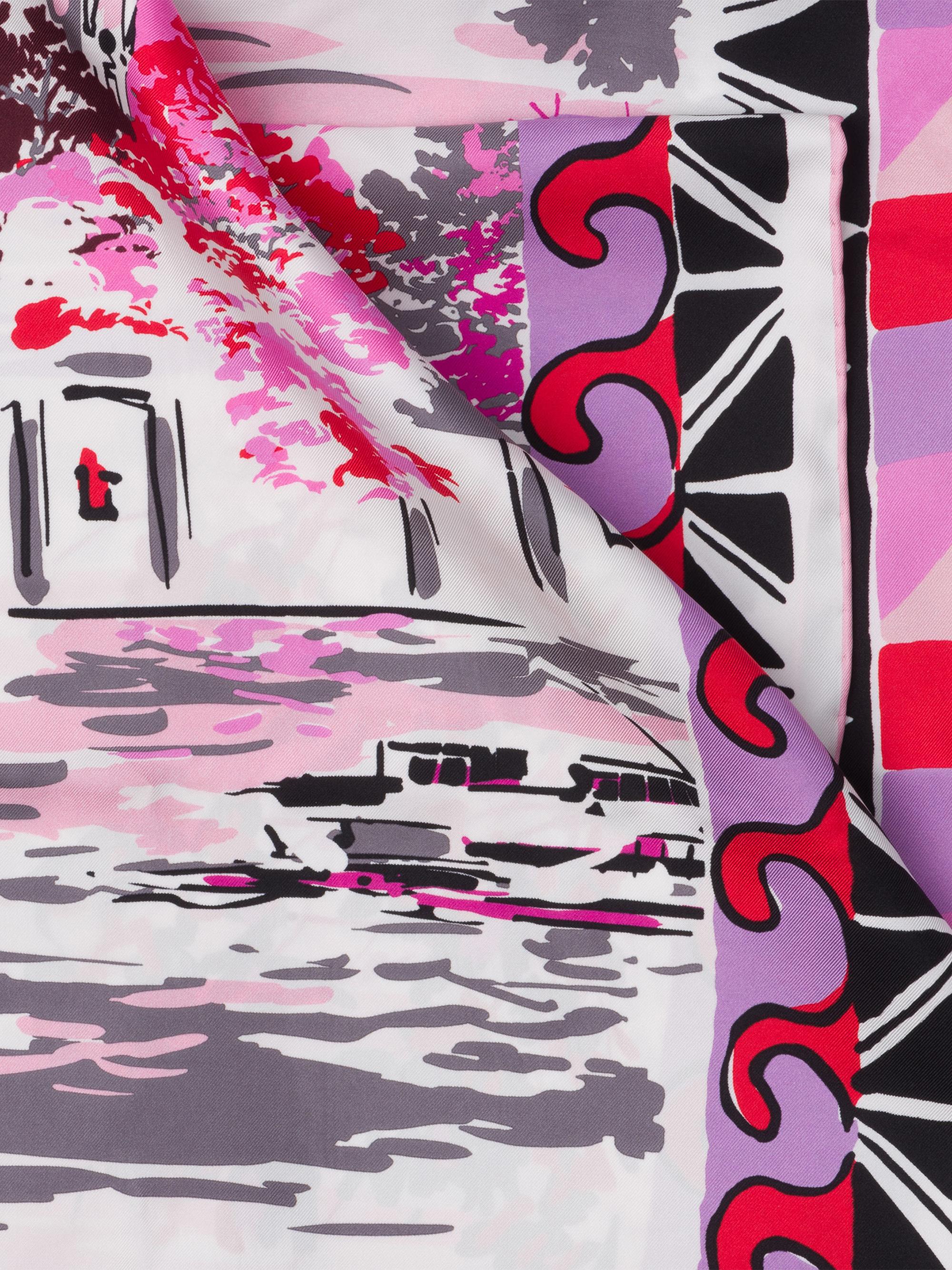 Prada Pittoresque Paris Printed Silk Foulard 90CM Square Scarf | Saks Fifth Avenue