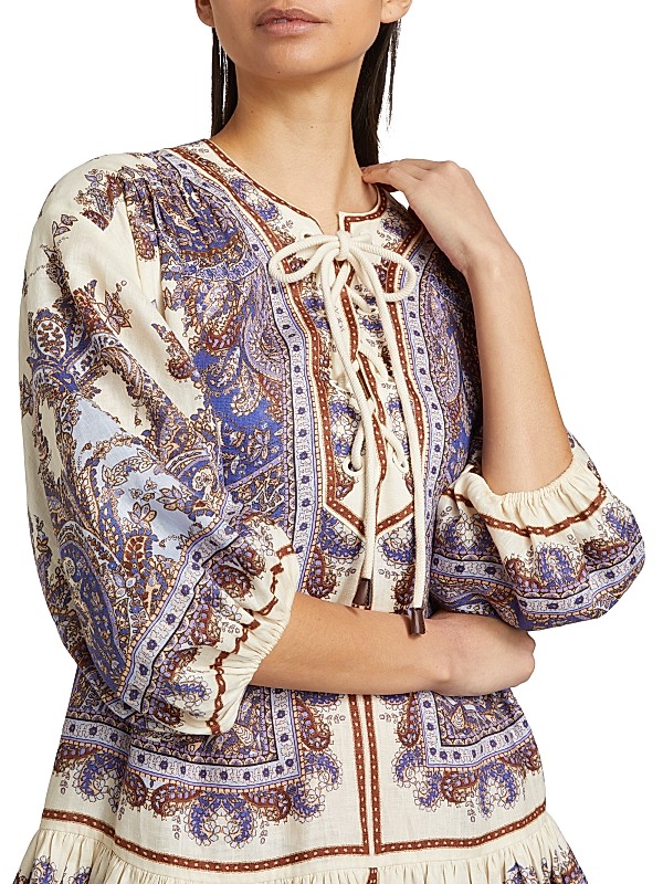 Shop Zimmermann Ottie Lace-Up Linen Minidress | Saks Fifth Shop Zimmermann Ottie Lace-Up Linen Minidress | Saks Fifth