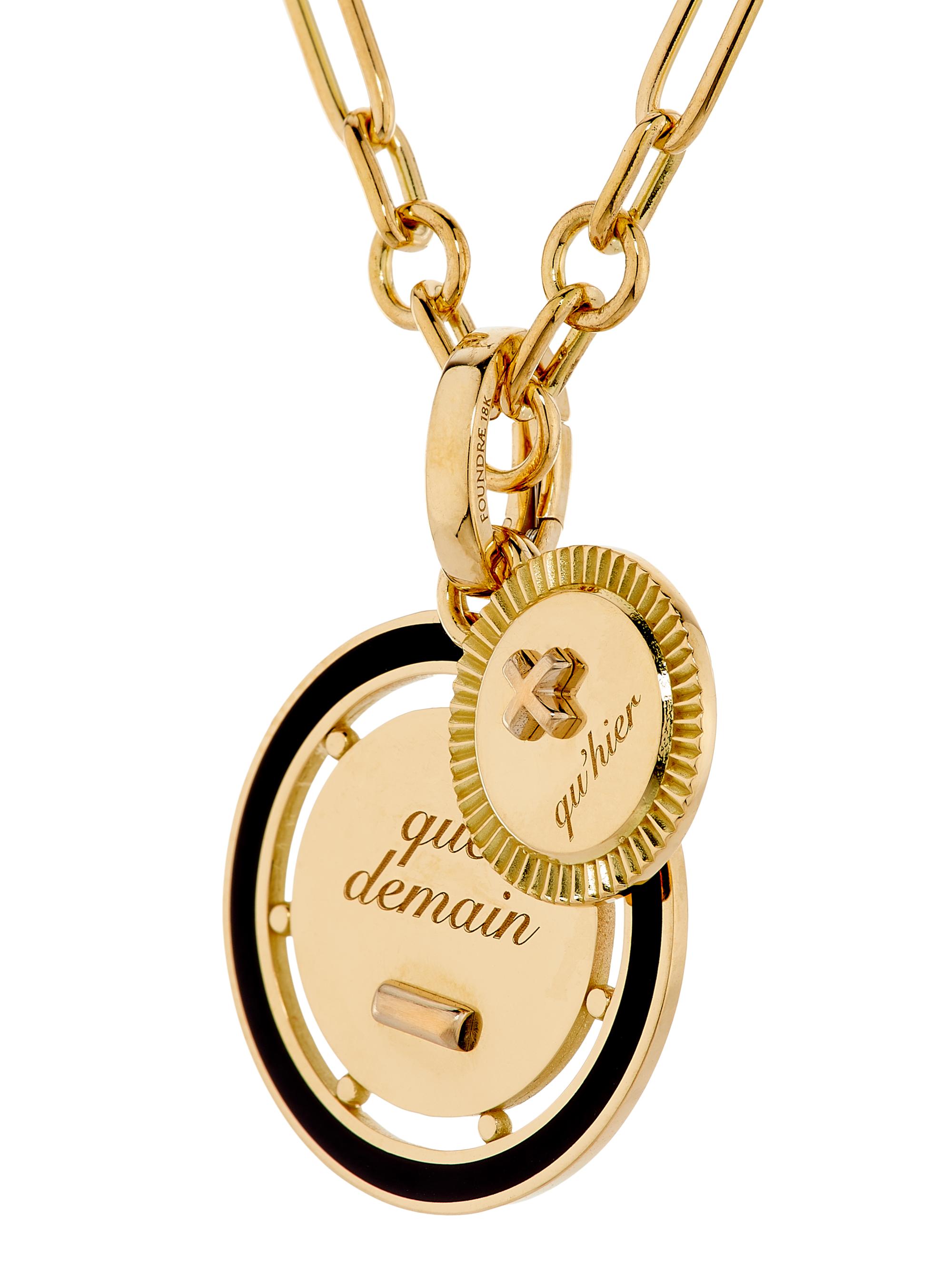 Foundrae Ever Growing Vivacity 18K Yellow Gold & Ceramic Pendant ...