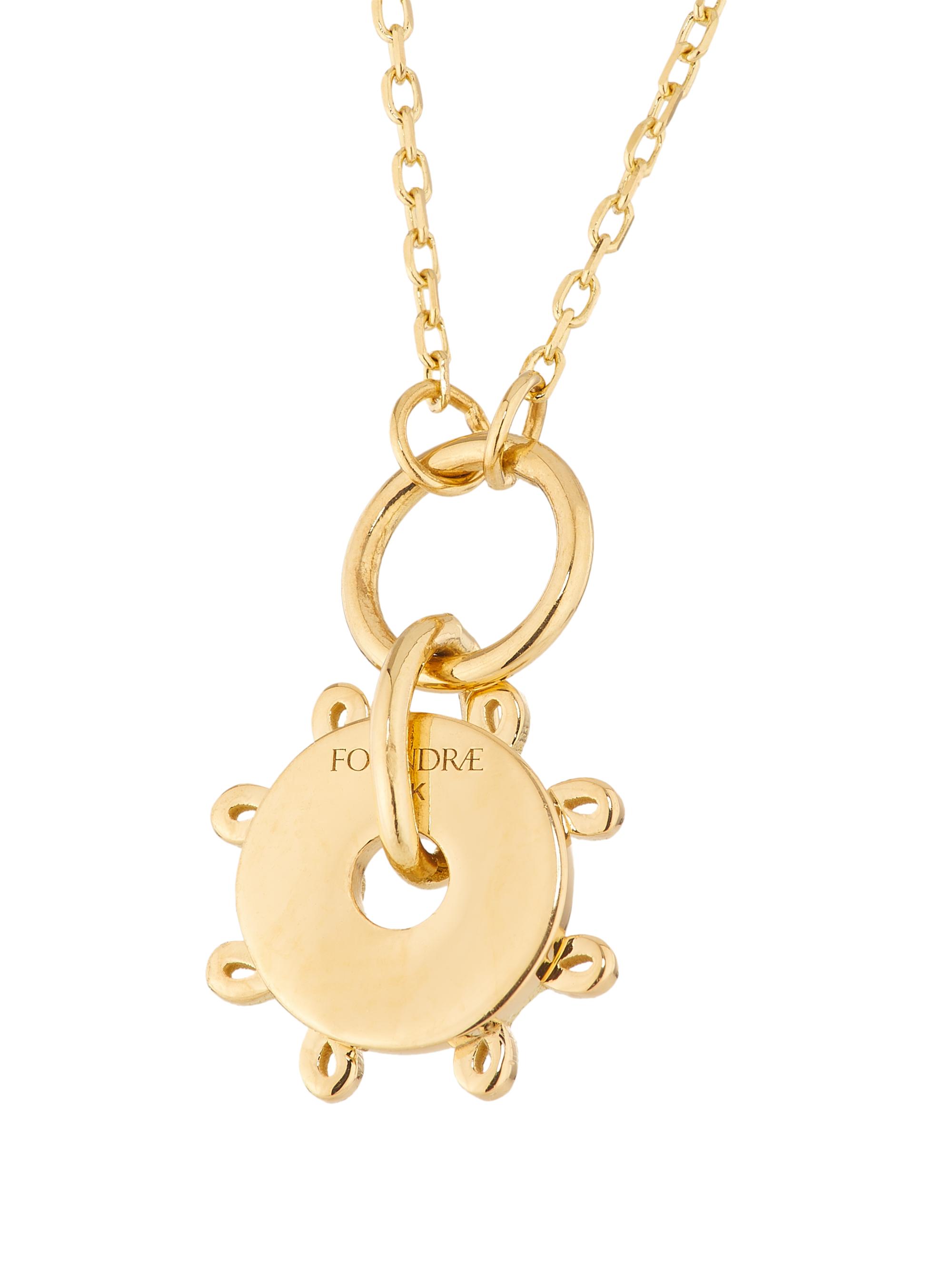 Foundrae True Love 18K Yellow Gold & Ceramic Never Ending Knot Pendant ...