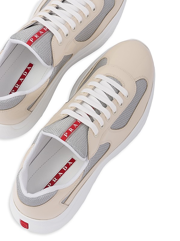 Shop Prada Men's America's Cup Patent Leather Sneakers Shop Prada Men's America's Cup Patent Leather Sneakers