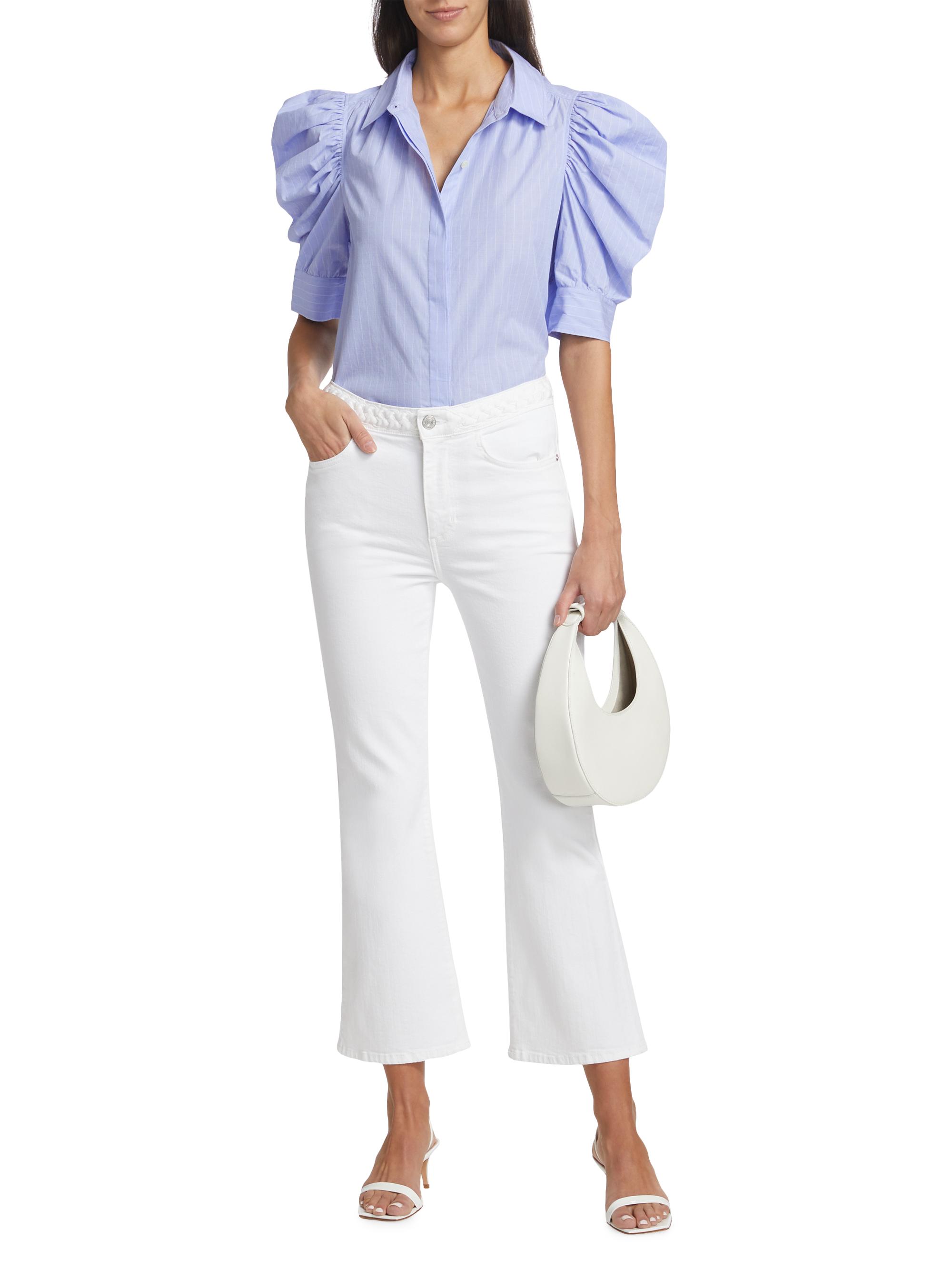 Frame Braided Crop Mini Boot-Cut Jeans | Saks Fifth Avenue