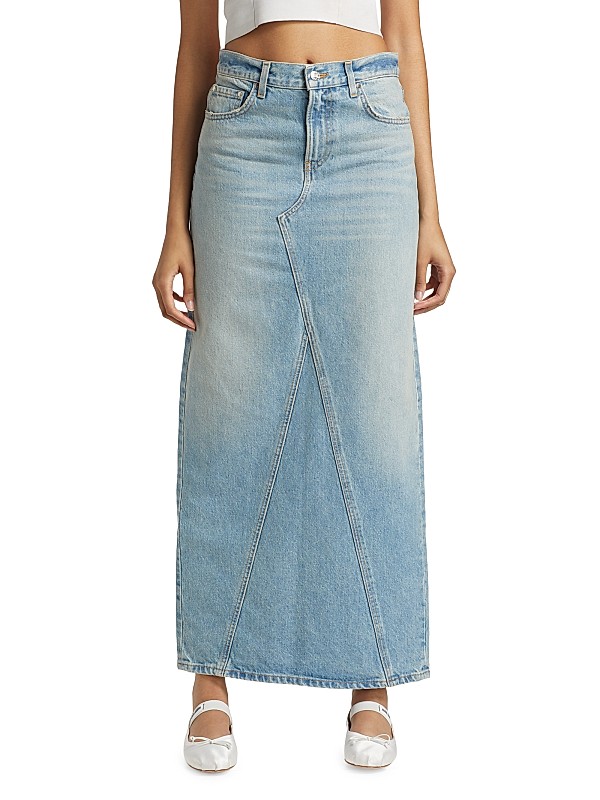 Shop EB Denim Ellison Denim Maxi Skirt | Saks Fifth Avenue Shop EB Denim Ellison Denim Maxi Skirt | Saks Fifth Avenue