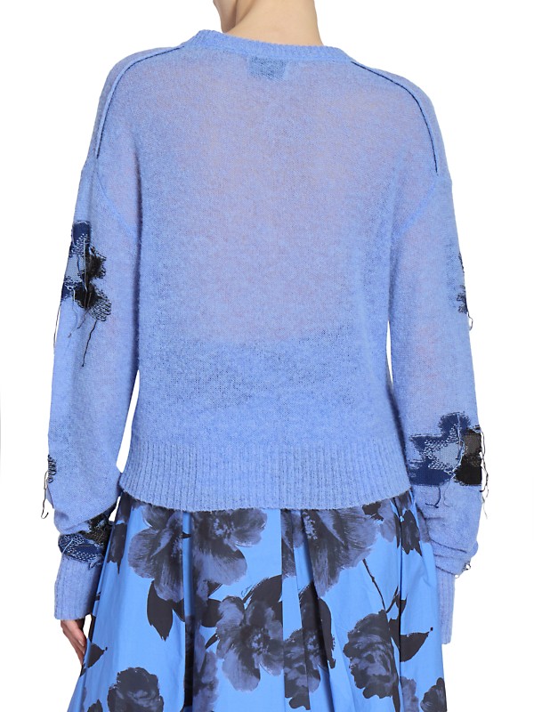 Shop Erdem Intarsia Threaded Cotton-Blend Sweater | Saks Shop Erdem Intarsia Threaded Cotton-Blend Sweater | Saks