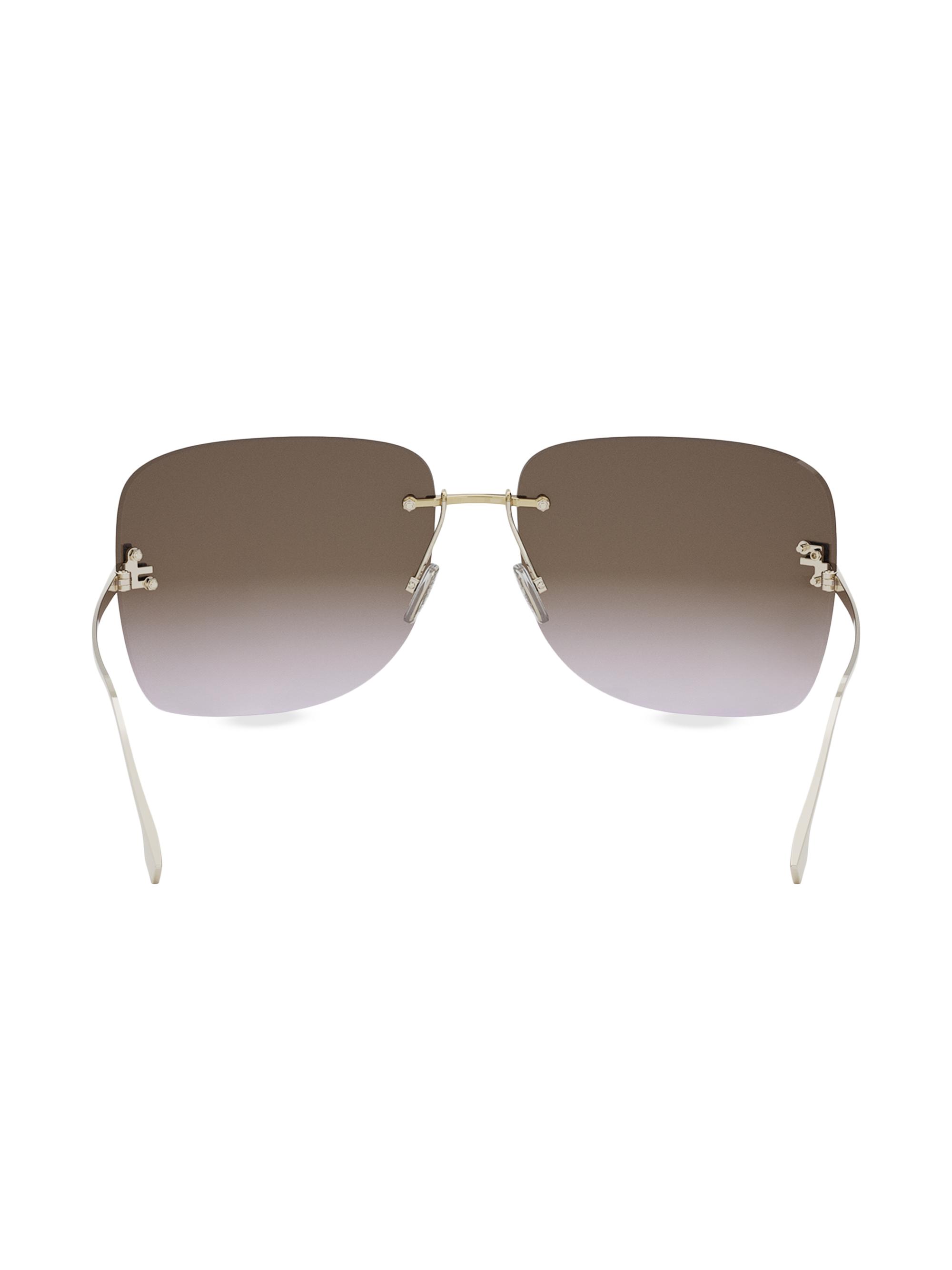 Fendi Fendi First 65MM Crystal-Embellished Square Sunglasses | Saks ...