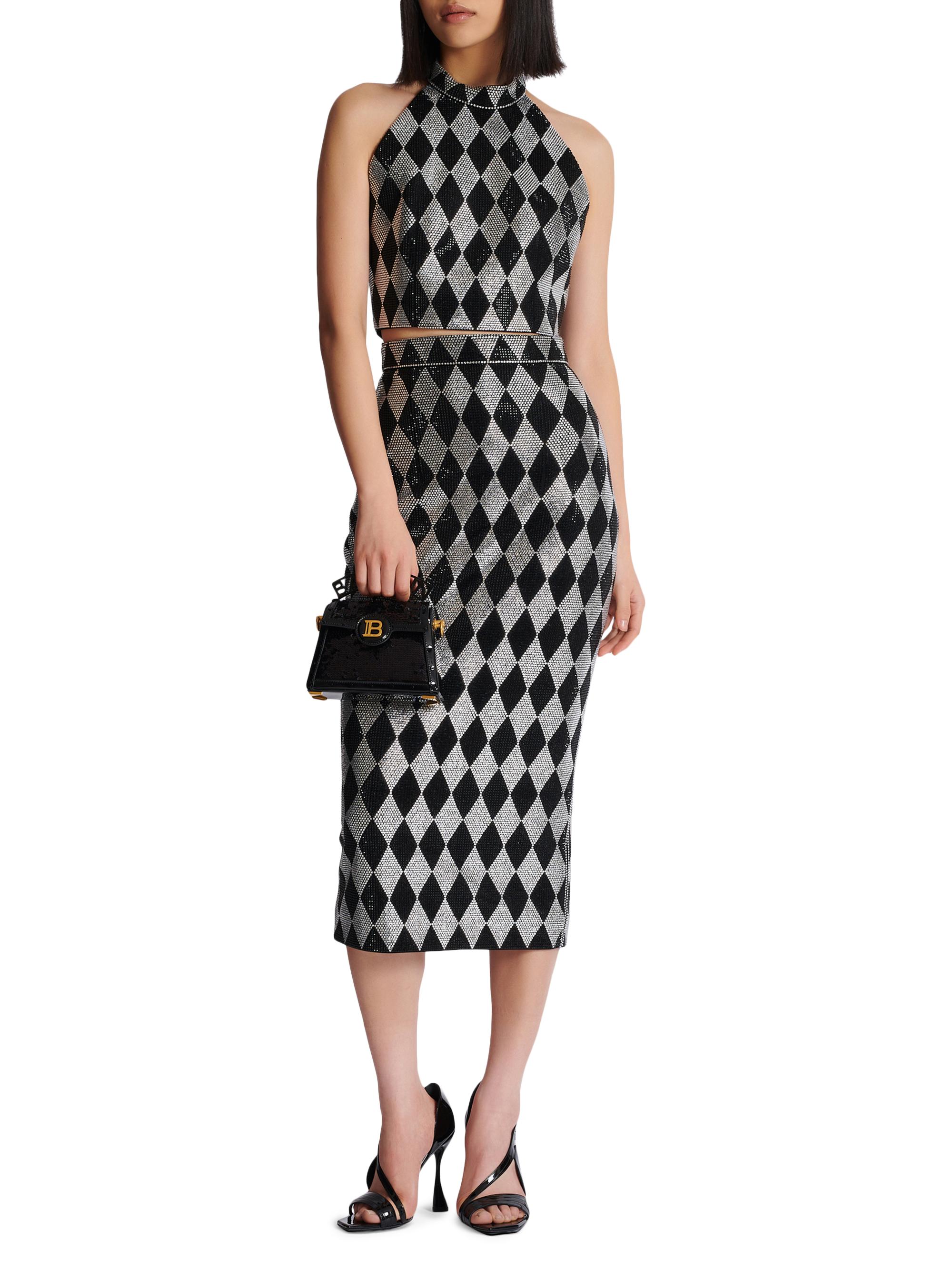 Balmain Embellished Halter Crop Top | Saks Fifth Avenue