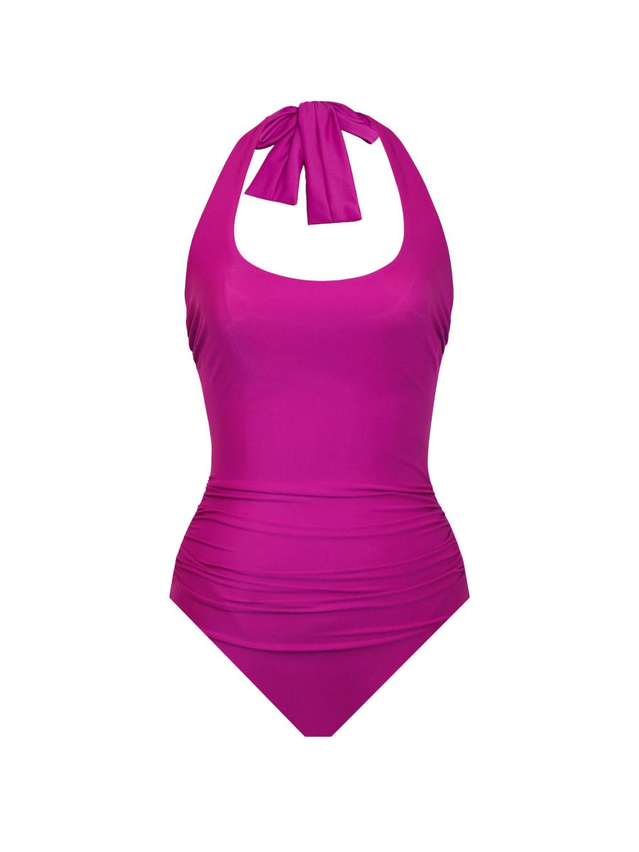 Miraclesuit Swim Rock Solid Utopia Halter One-Piece Swimsuit | Saks ...