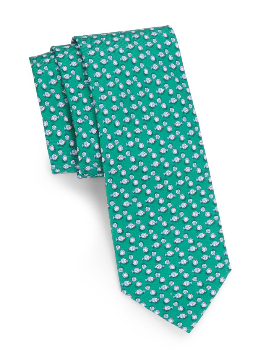FERRAGAMO Vanda Silk Fish Ball Tie | Saks Fifth Avenue