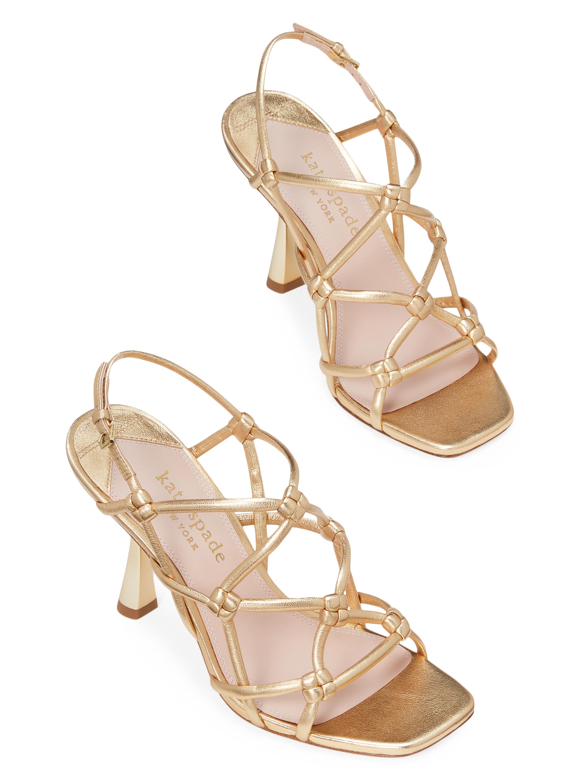 kate spade new york Coco 100MM Metallic Leather Sandals | Saks Fifth Avenue