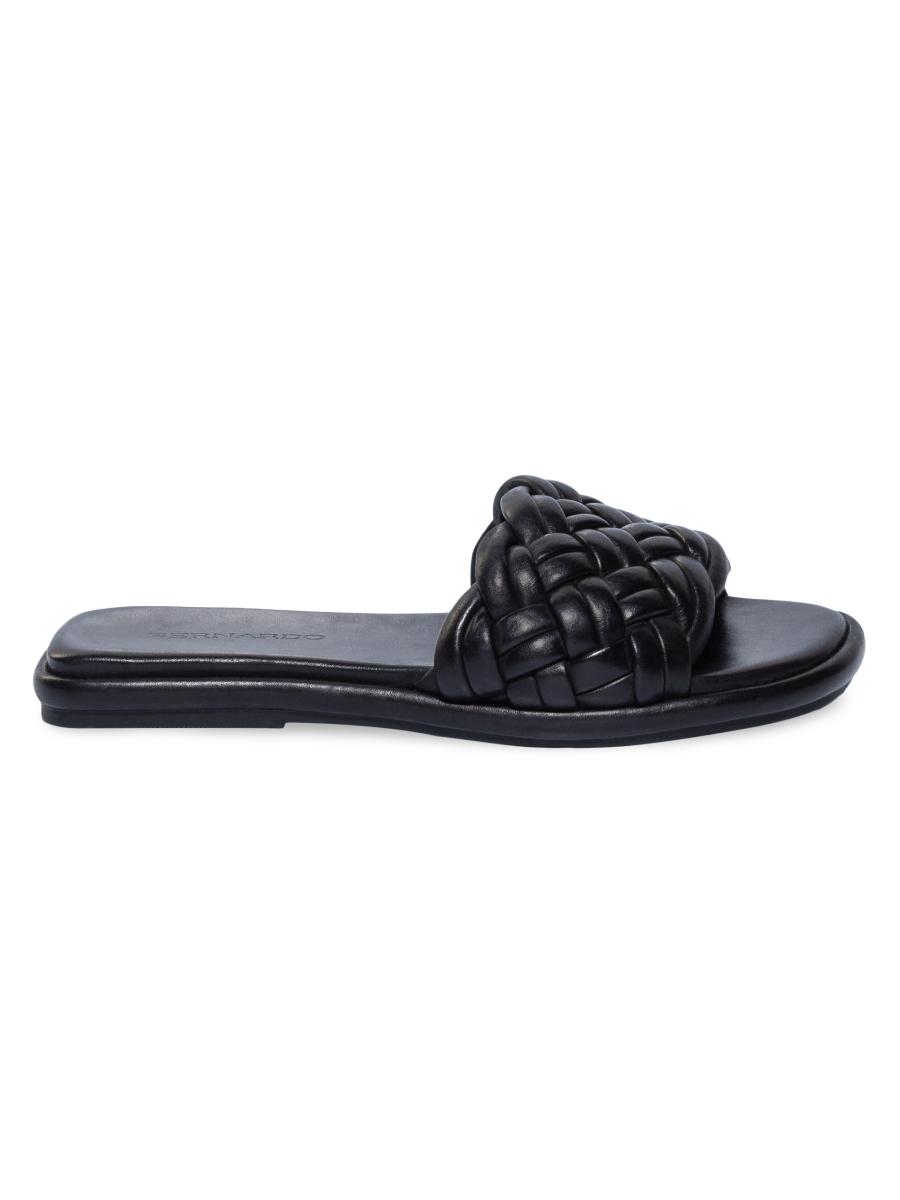 Bernardo Troy Leather Woven Sandals | Saks Fifth Avenue