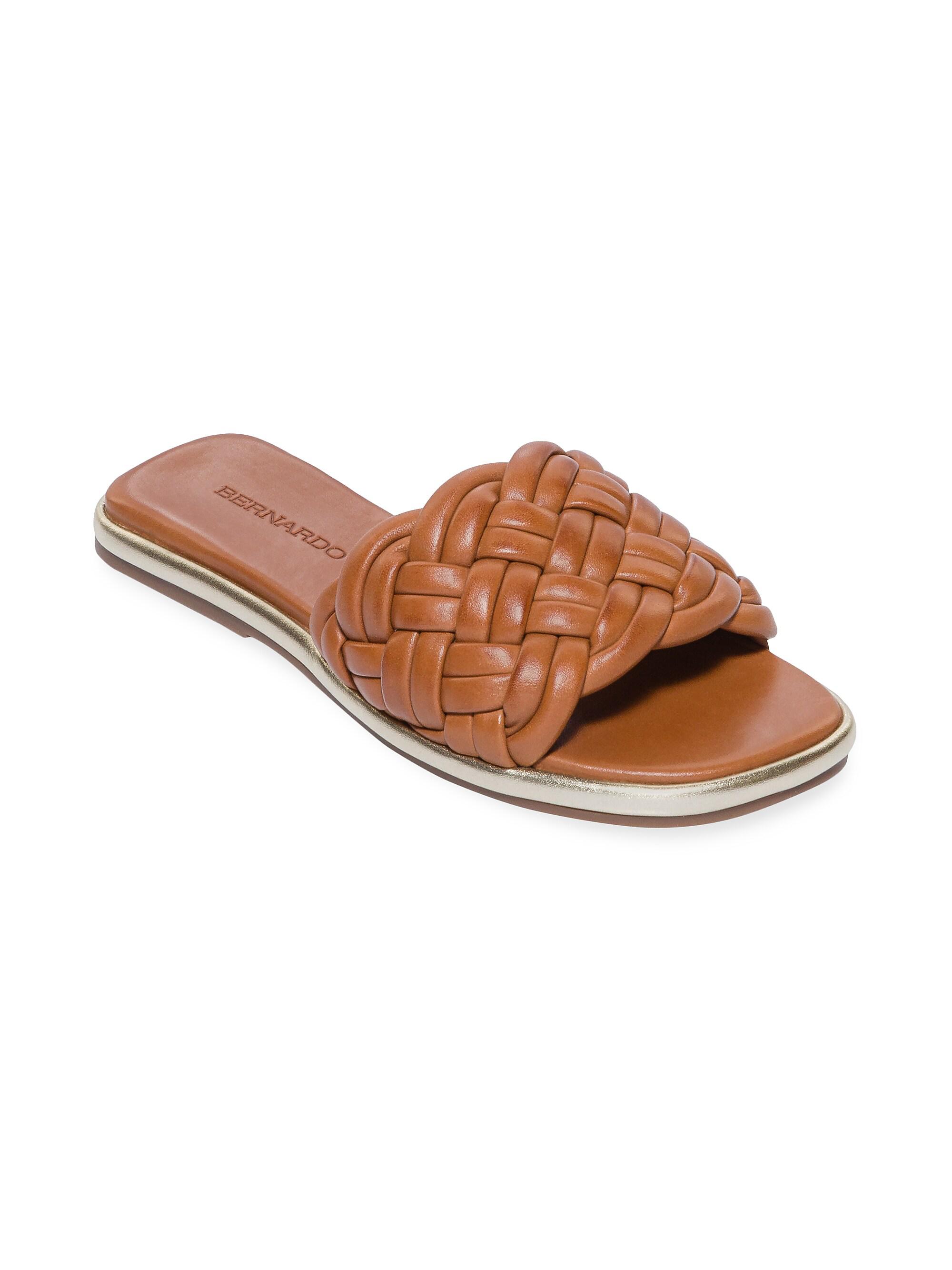Bernardo Troy Leather Woven Sandals | Saks Fifth Avenue