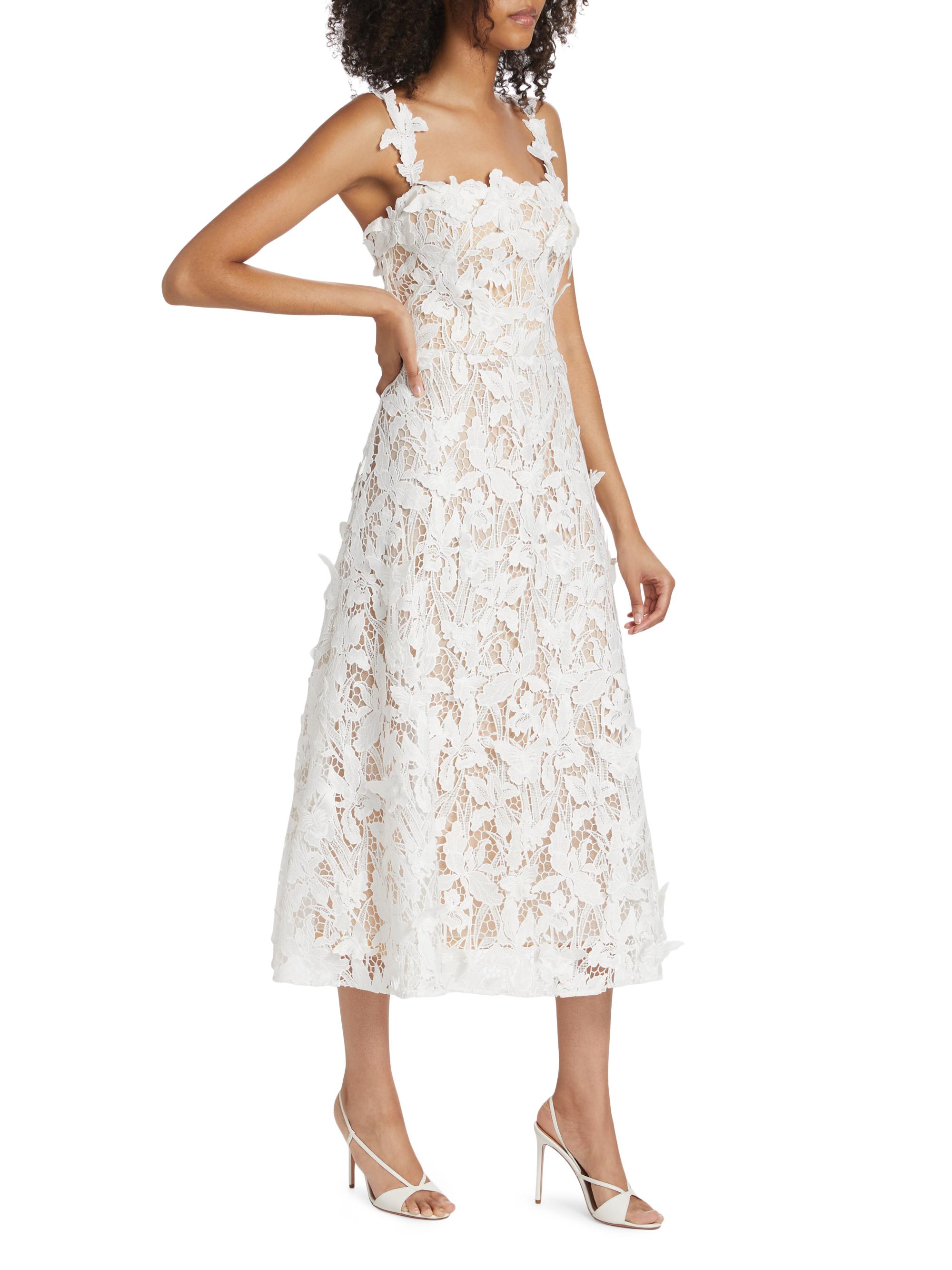 Marchesa Notte Guipure Lace A-Line Dress | Saks Fifth Avenue