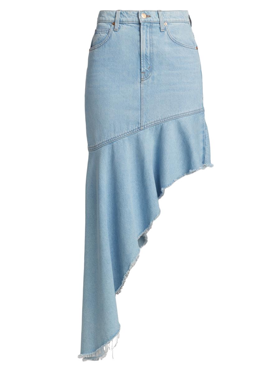Mother The Crinkle Cut Denim Skirt | Saks Fifth Avenue