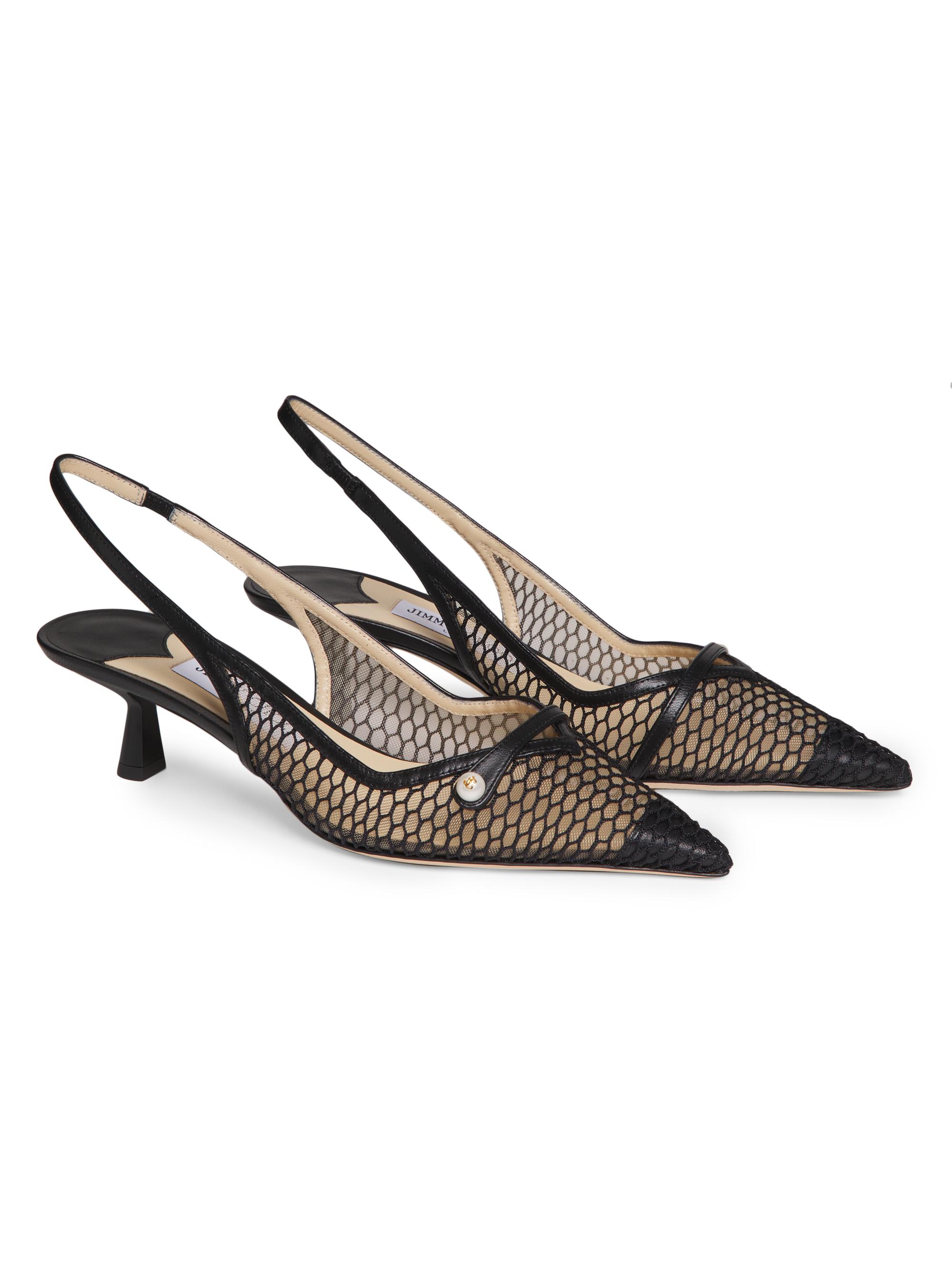 Jimmy Choo Core Mesh & Leather Slingback Pumps | Saks Fifth Avenue