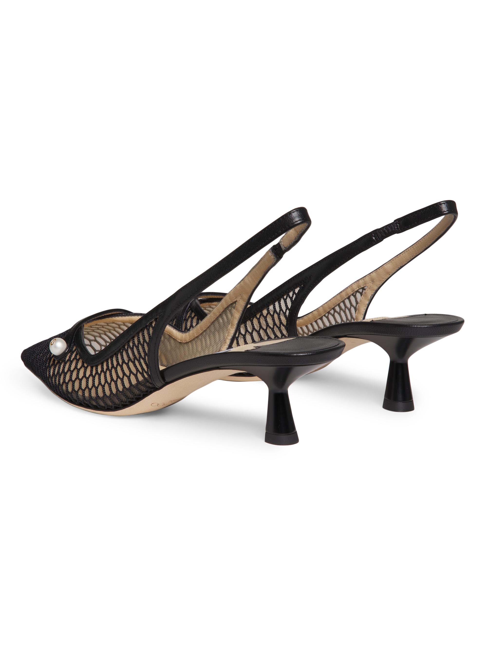 Jimmy Choo Core Mesh & Leather Slingback Pumps | Saks Fifth Avenue
