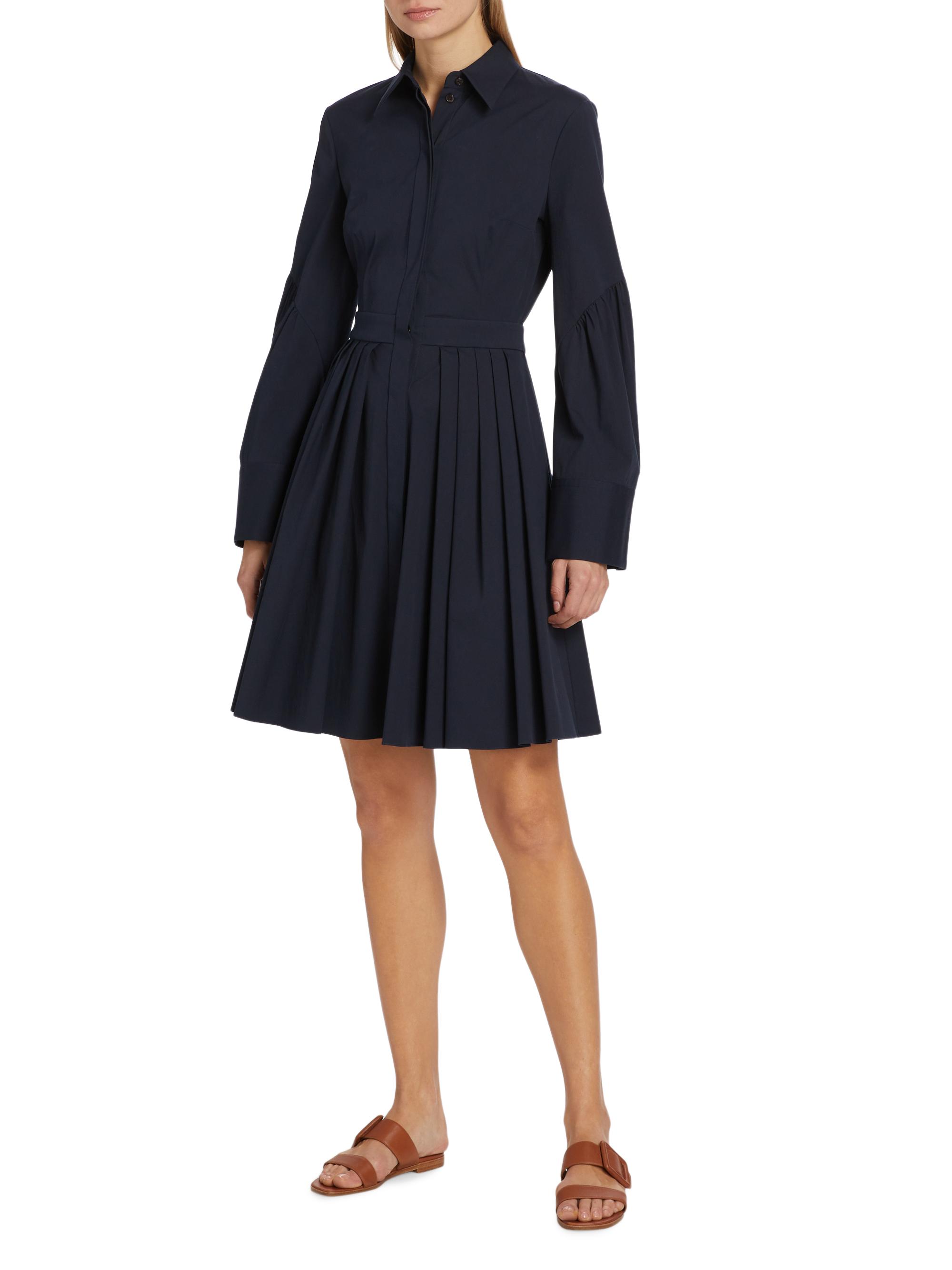 Michael Kors Collection Cotton Pleated Shirtdress | Saks Fifth Avenue