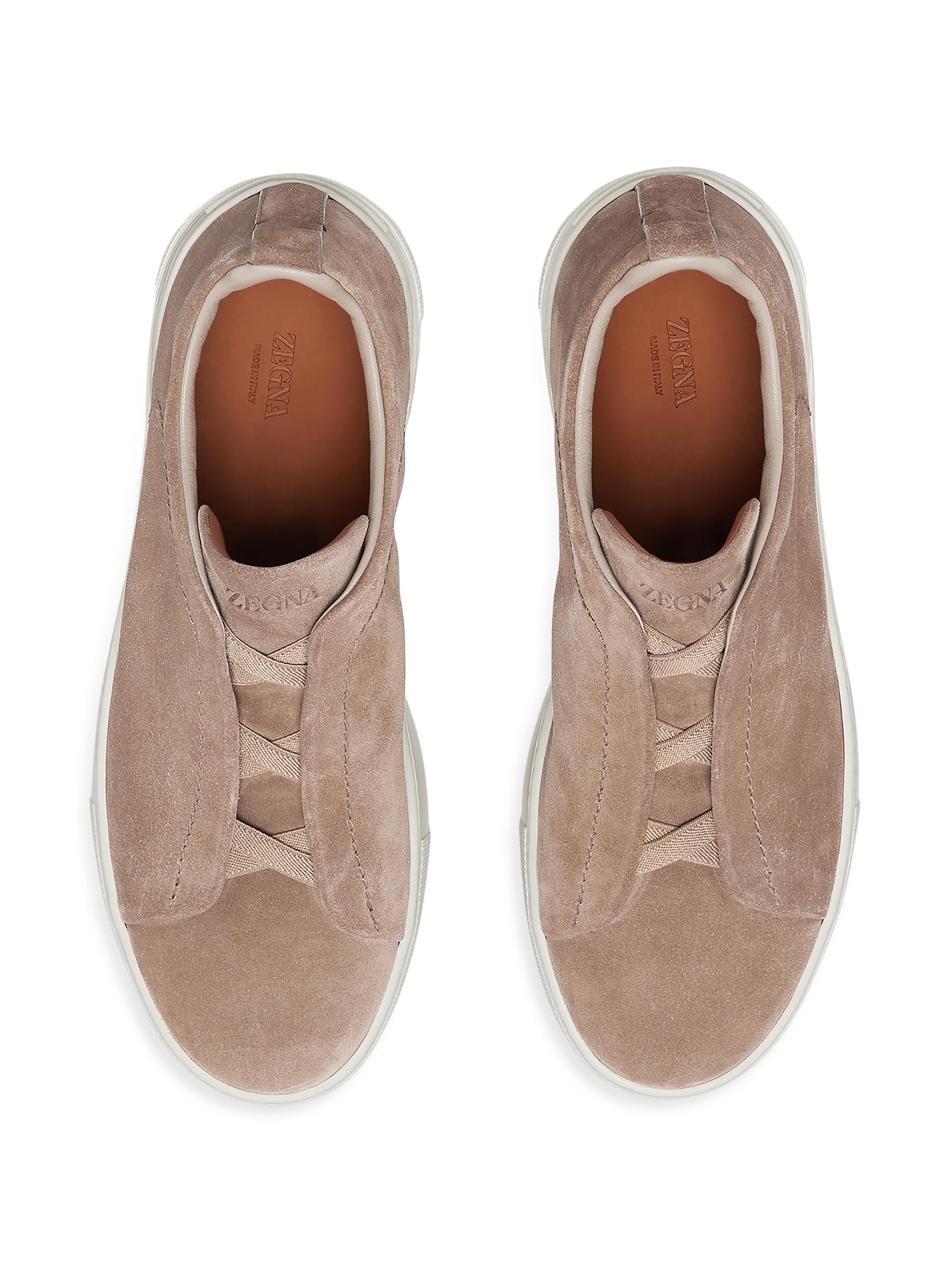 ZEGNA Suede Triple Stitch Sneakers | Saks Fifth Avenue