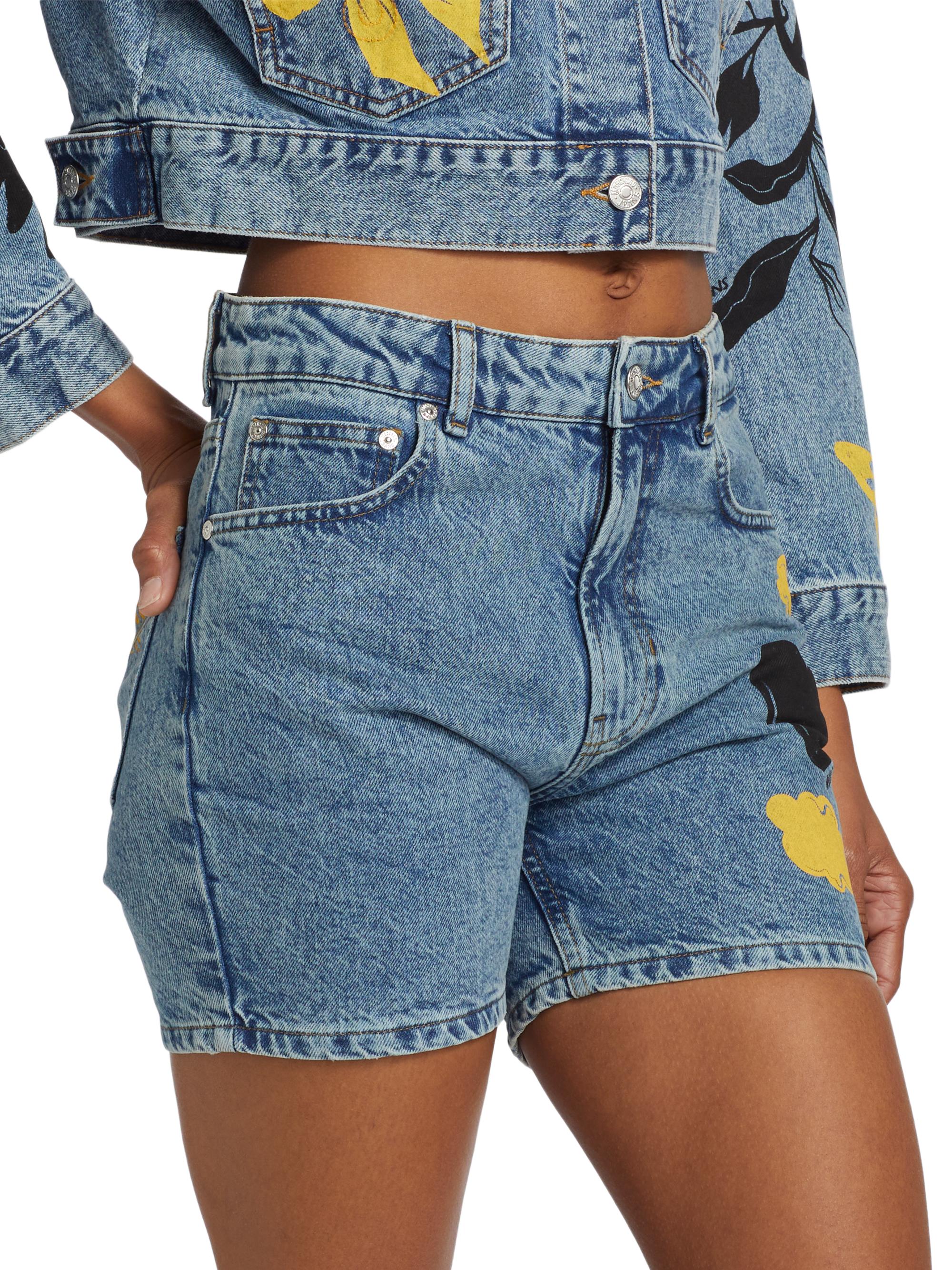 Moschino Jeans Printed Denim Shorts | Saks Fifth Avenue