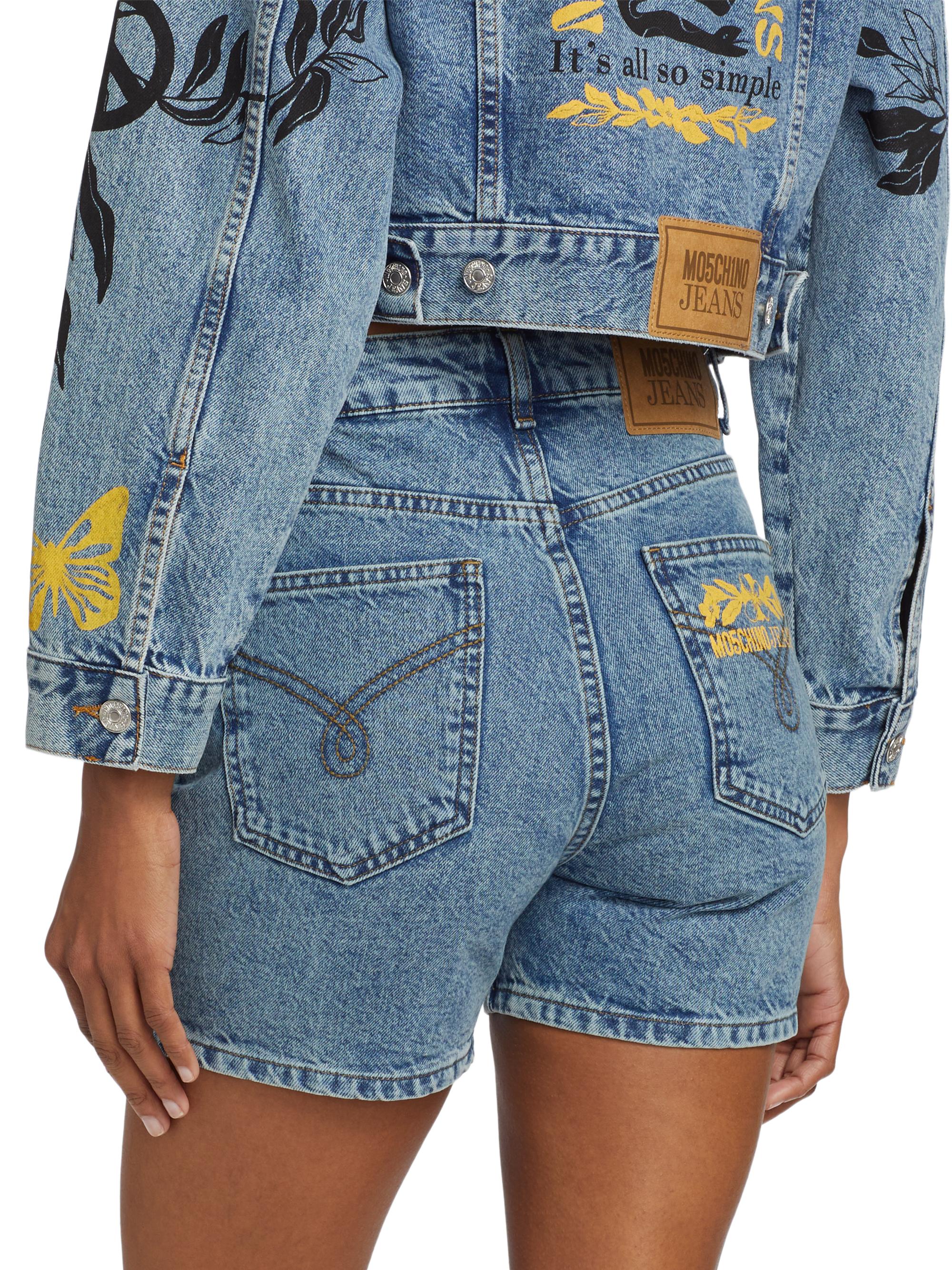 Moschino Jeans Printed Denim Shorts | Saks Fifth Avenue