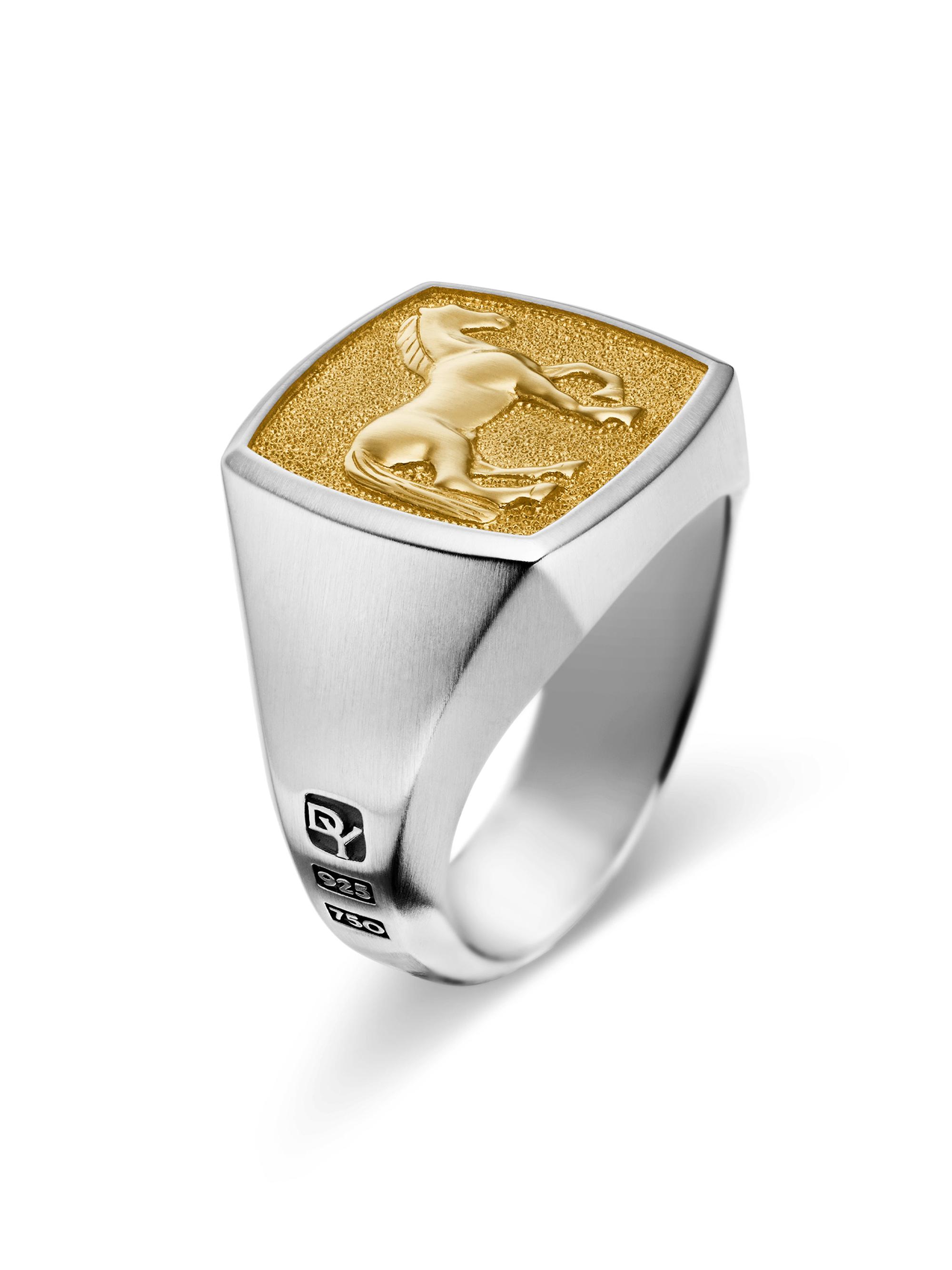David Yurman Petrvs Horse Signet Ring in Sterling Silver | Saks Fifth ...