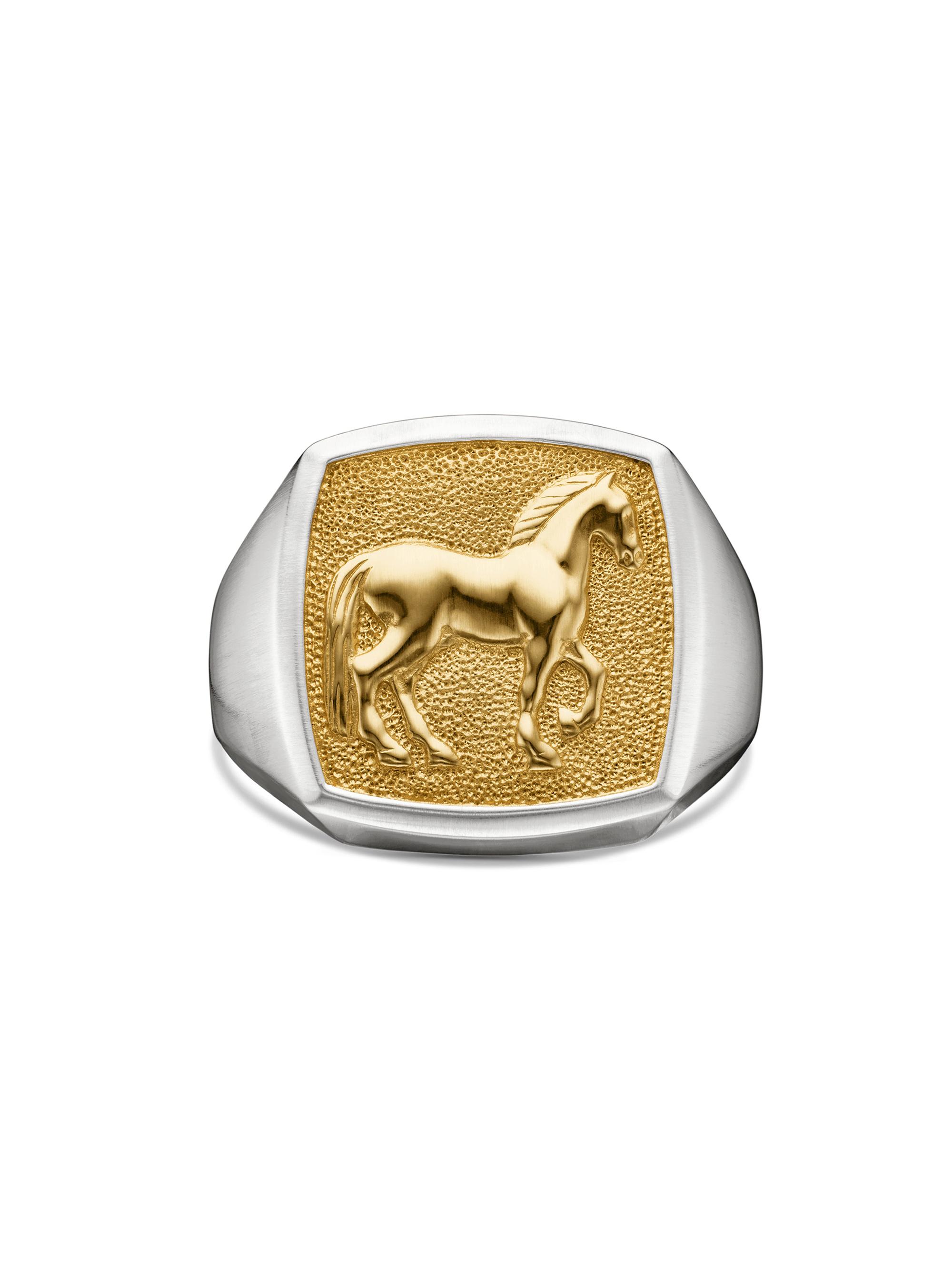 David Yurman Petrvs Horse Signet Ring in Sterling Silver | Saks Fifth ...