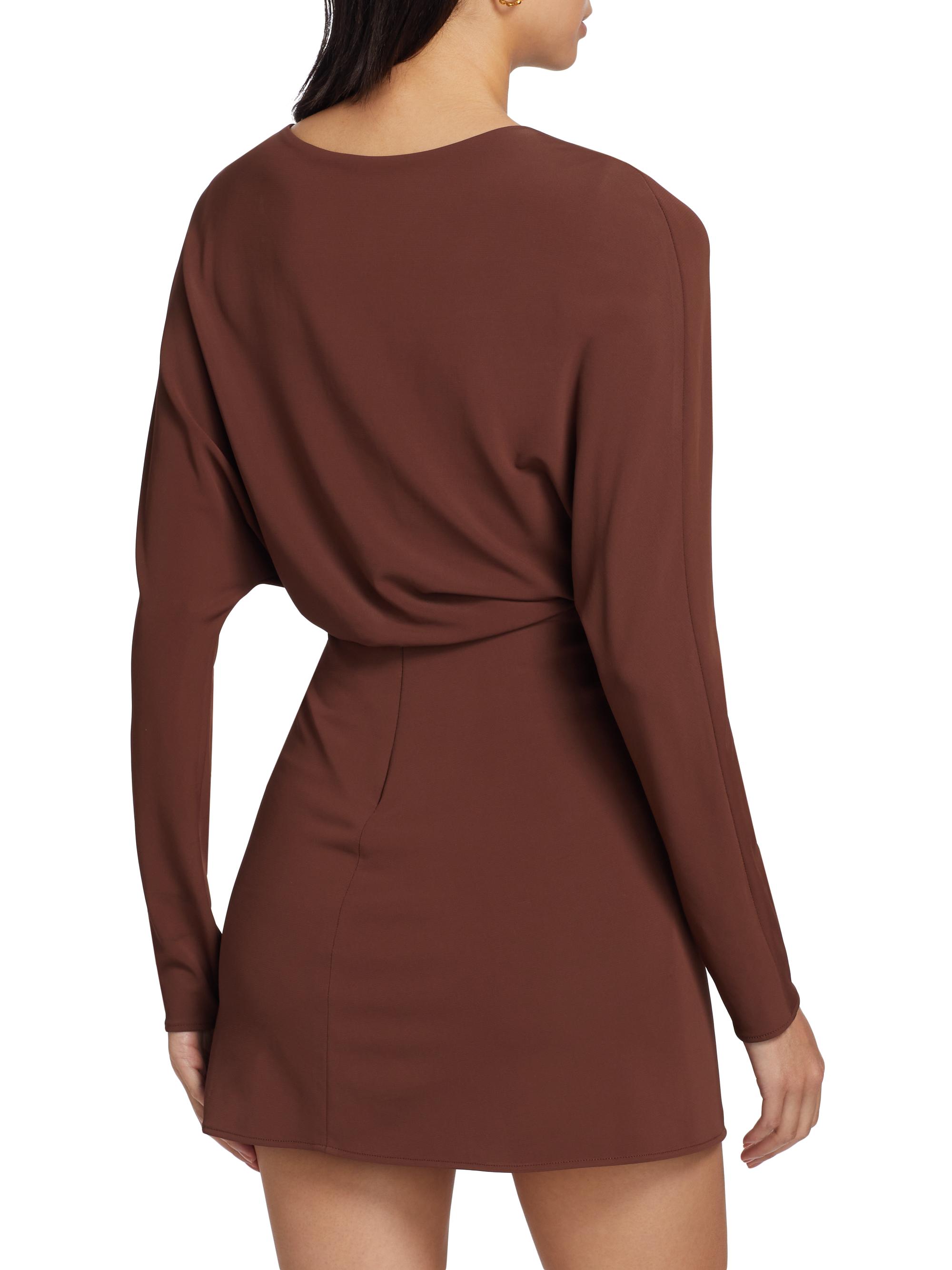 SIMKHAI Tasha Draped Jersey Minidress | Saks Fifth Avenue