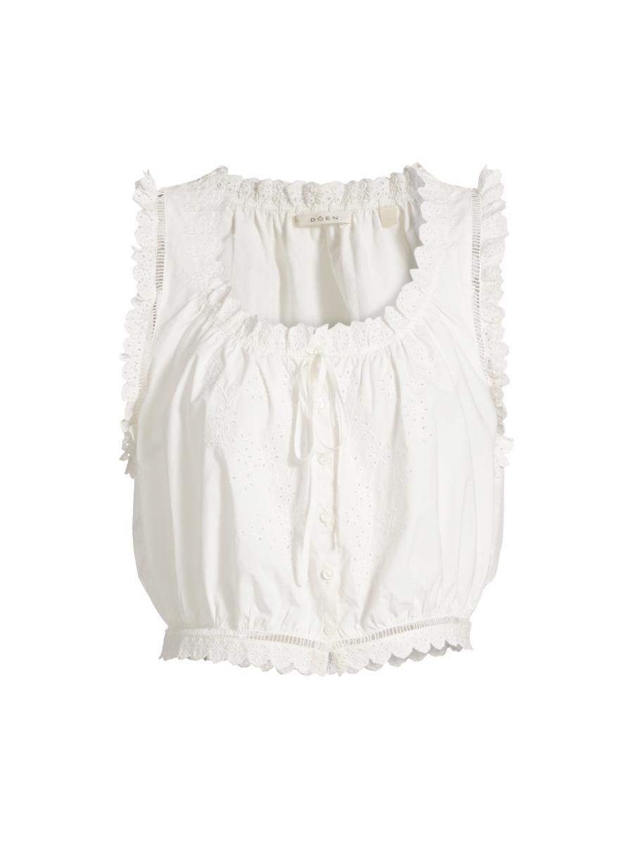 DÔEN Traveler Cotton Crop Top | Saks Fifth Avenue