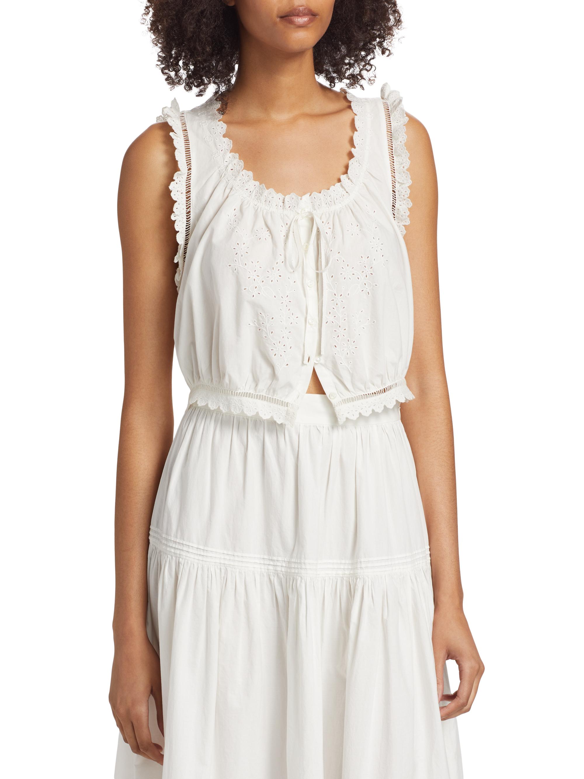 DÔEN Traveler Cotton Crop Top | Saks Fifth Avenue