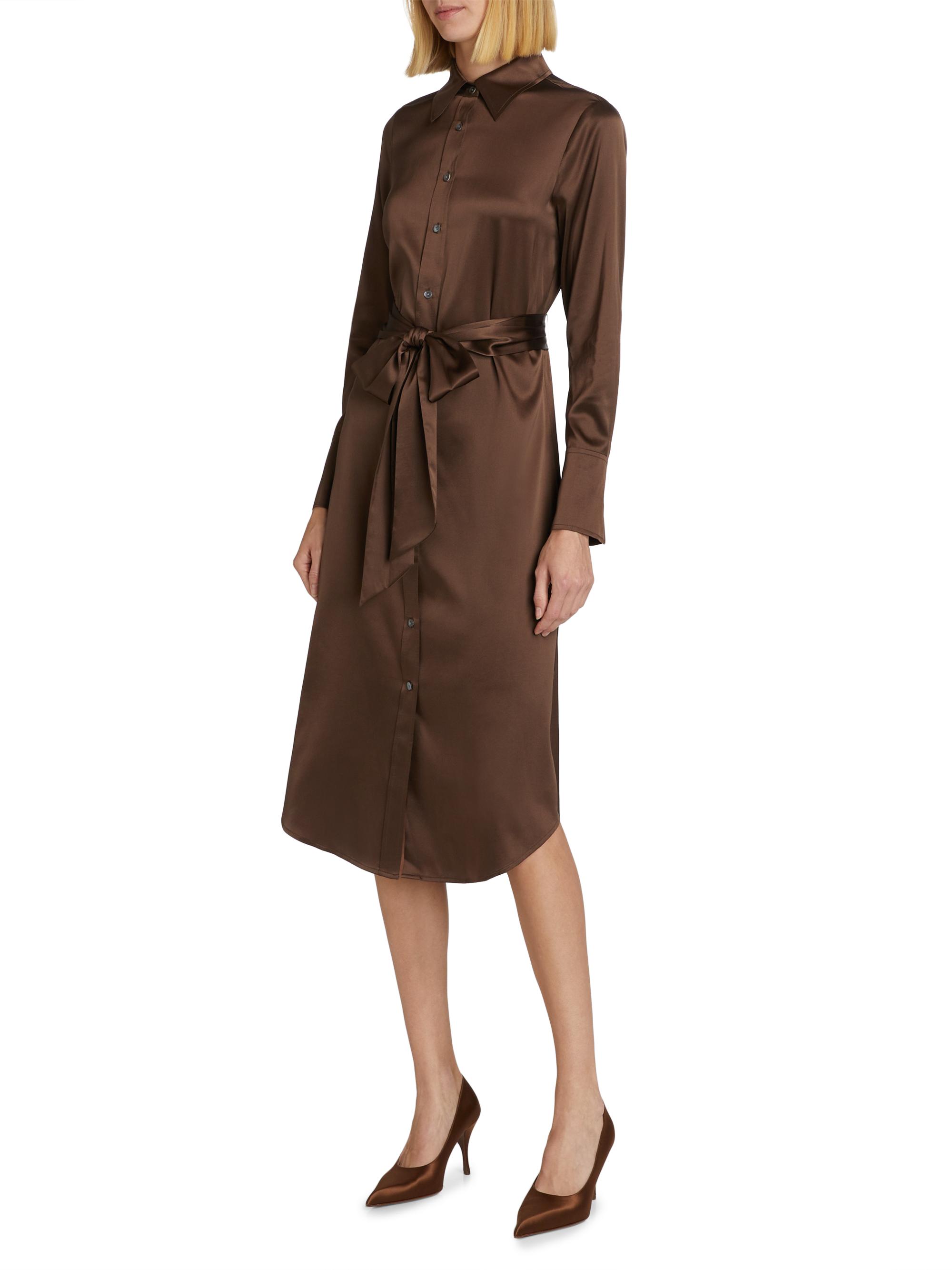 Ramy Brook Victoria Stretch Silk Tie-Waist Shirtdress | Saks Fifth Avenue