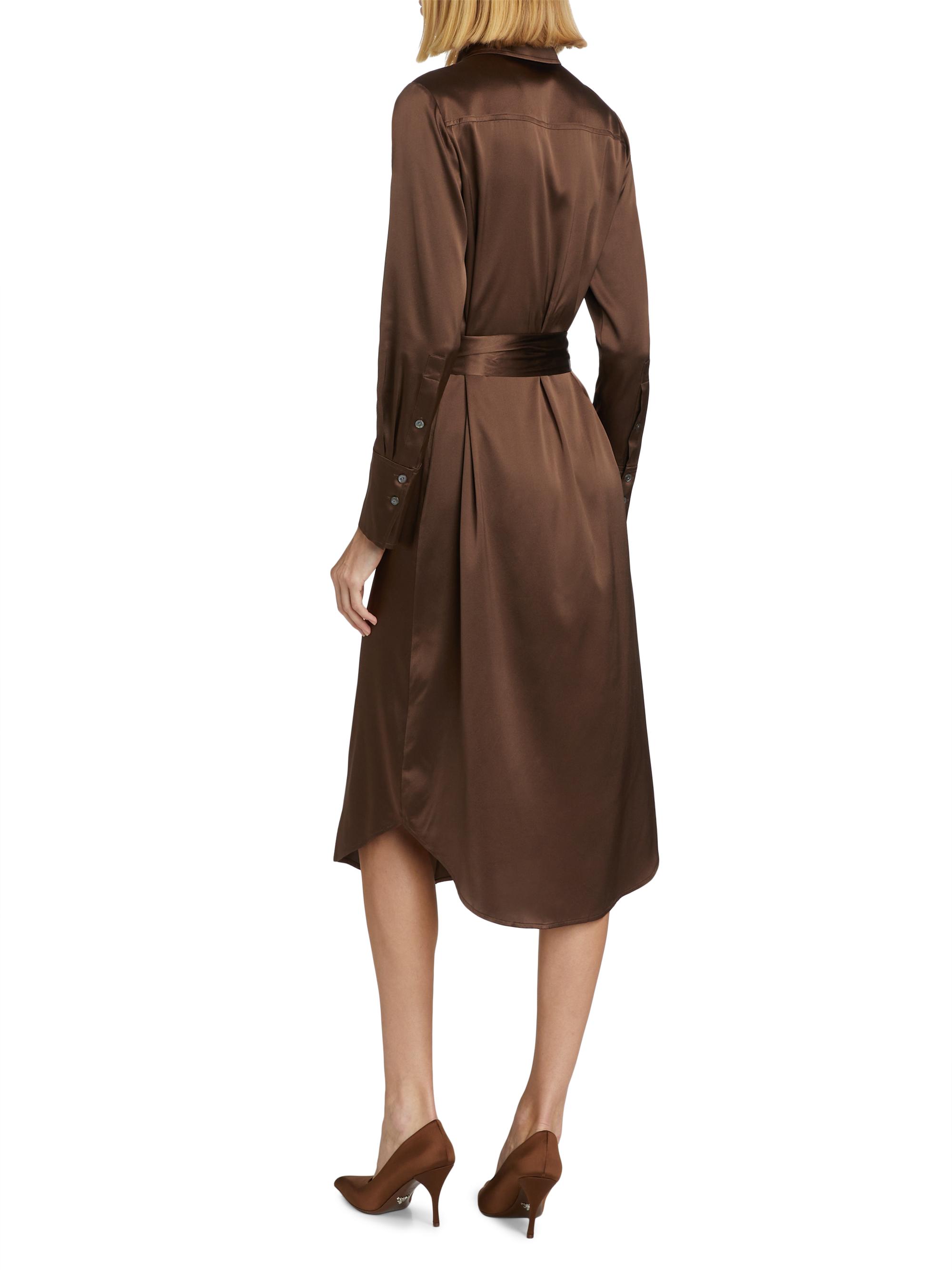 Ramy Brook Victoria Stretch Silk Tie-Waist Shirtdress | Saks Fifth Avenue