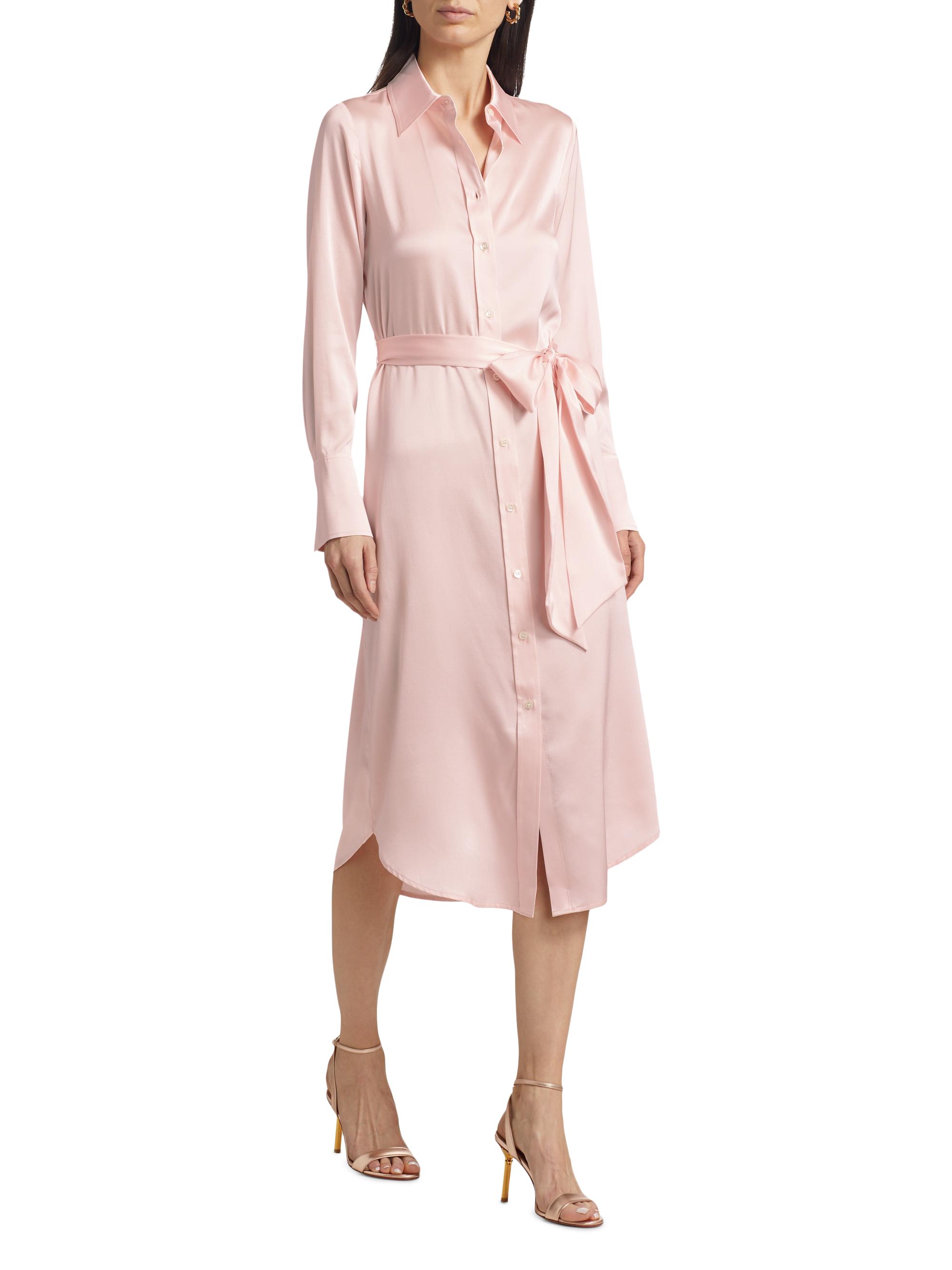 Ramy Brook Victoria Stretch Silk Tie-Waist Shirtdress | Saks Fifth Avenue