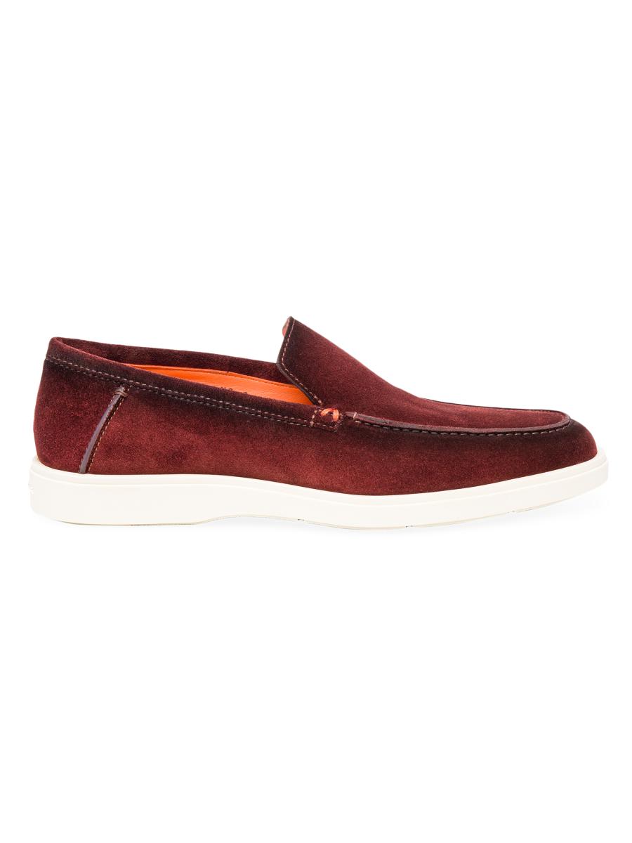 Santoni Detroit Suede Loafers | Saks Fifth Avenue