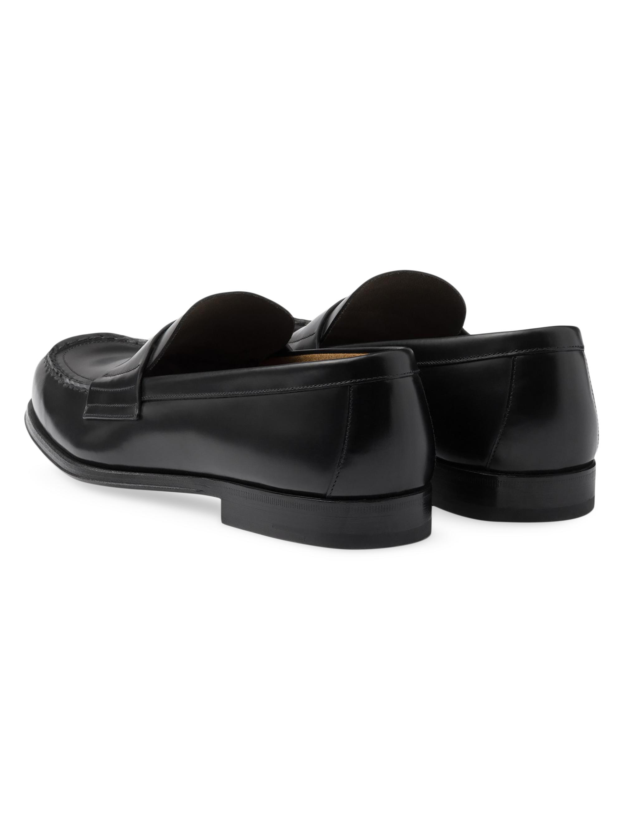 Prada Men's Brushed Leather Loafers | Saks Fifth Avenue