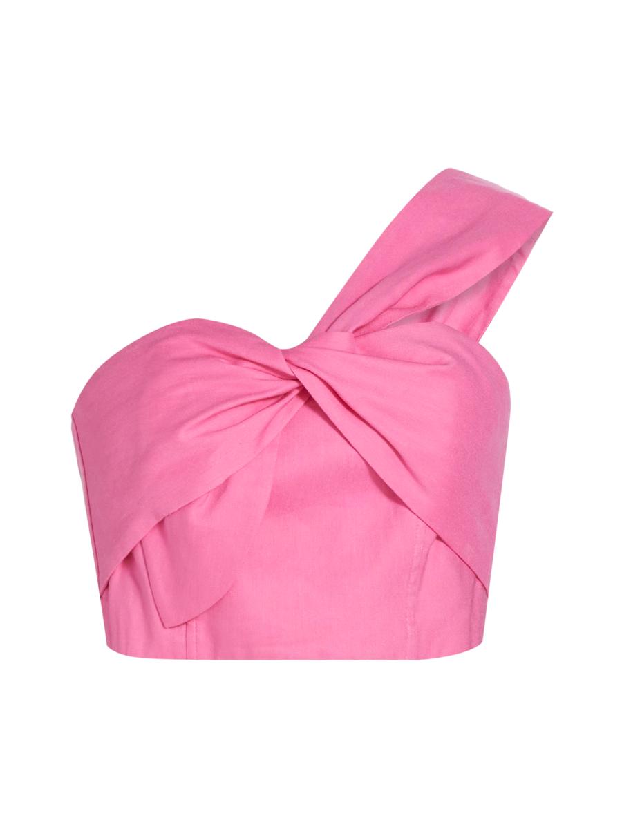 Milly Linen Button-Up Halter Top | Saks Fifth Avenue