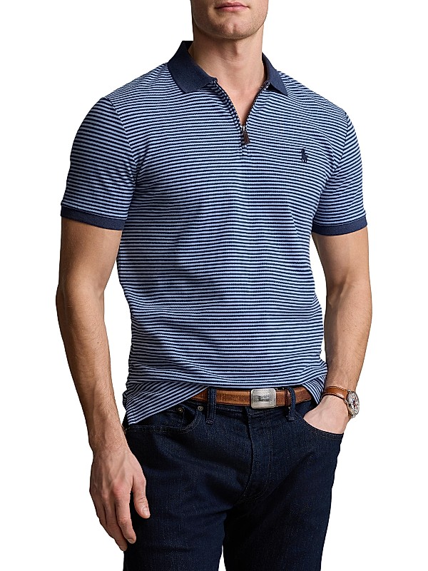 Shop Polo Ralph Lauren Stretch-Mesh Polo Shirt | Saks Fifth Shop Polo Ralph Lauren Stretch-Mesh Polo Shirt | Saks Fifth