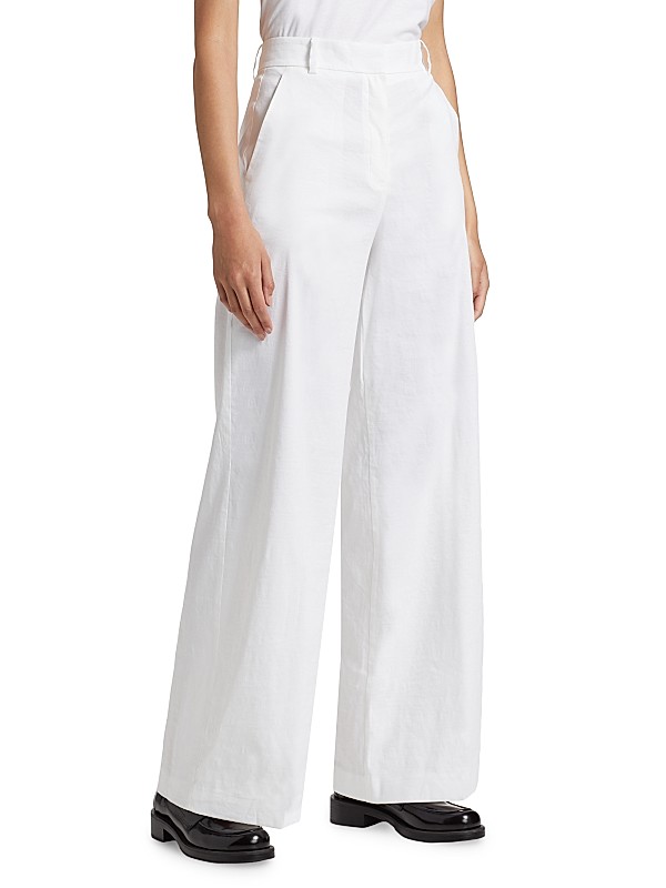 Shop Theory Linen-Blend Wide-Leg Trousers | Saks Fifth Avenue Shop Theory Linen-Blend Wide-Leg Trousers | Saks Fifth Avenue