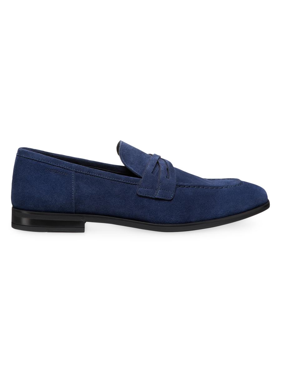 Stuart Weitzman Simon Crisscross Suede Loafers | Saks Fifth Avenue