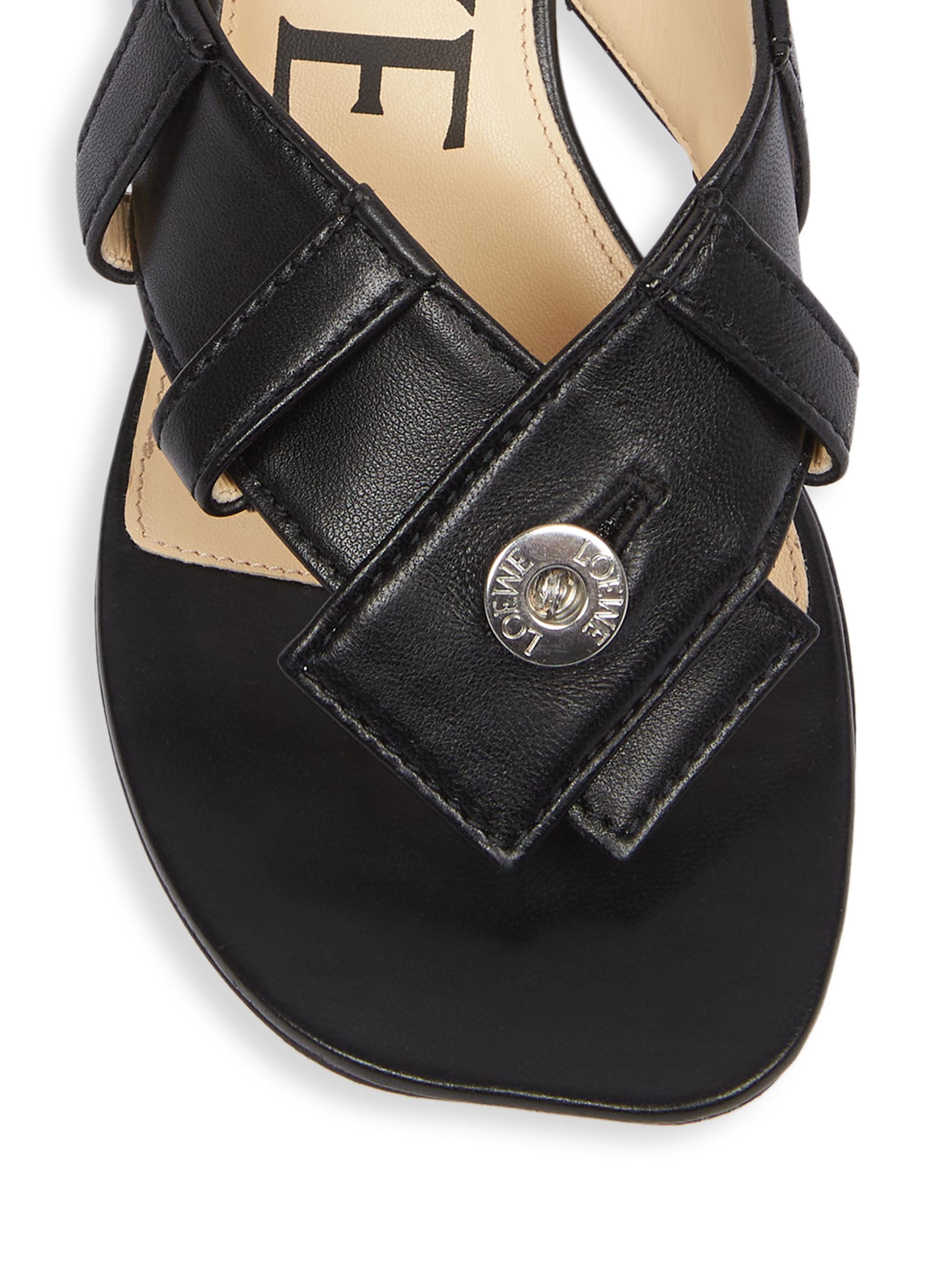LOEWE Toy Panta 45MM Leather Sandals | Saks Fifth Avenue